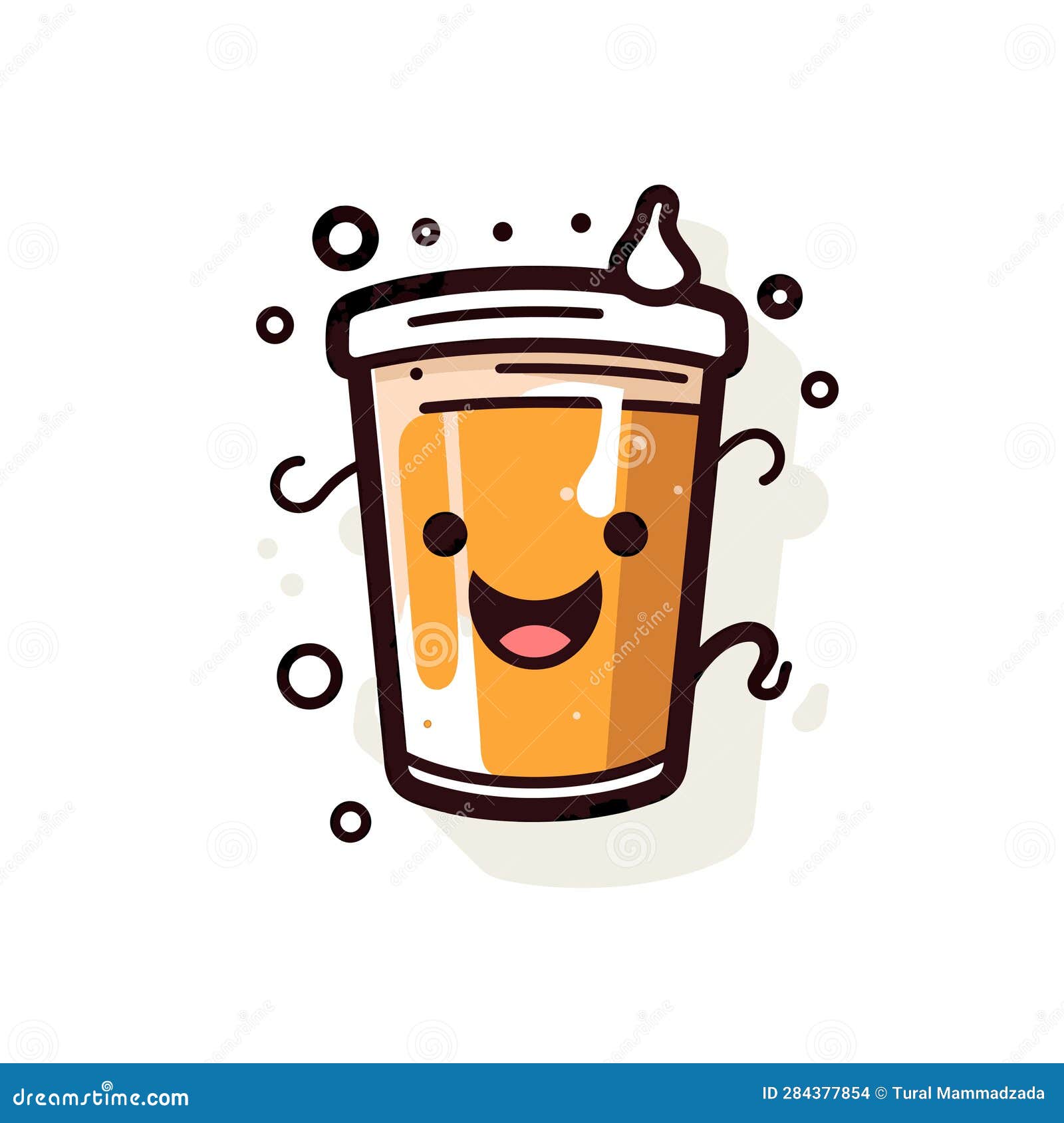 Vector of a Smiling Coffee Cup Icon in a Vector Format Stock Vector ...