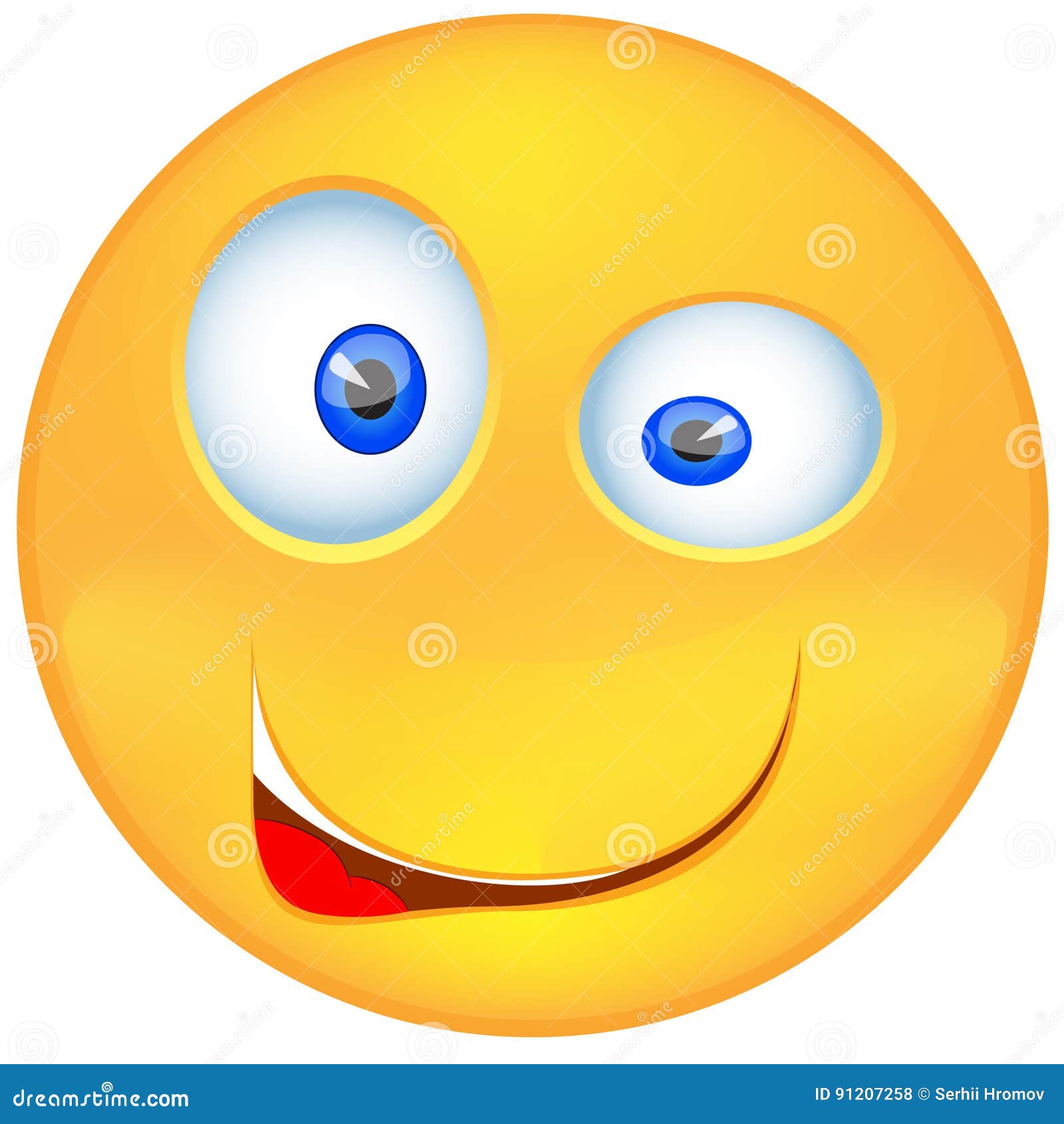 Vector - Smiling Emoticon Expressing Bewilderment Stock Vector ...