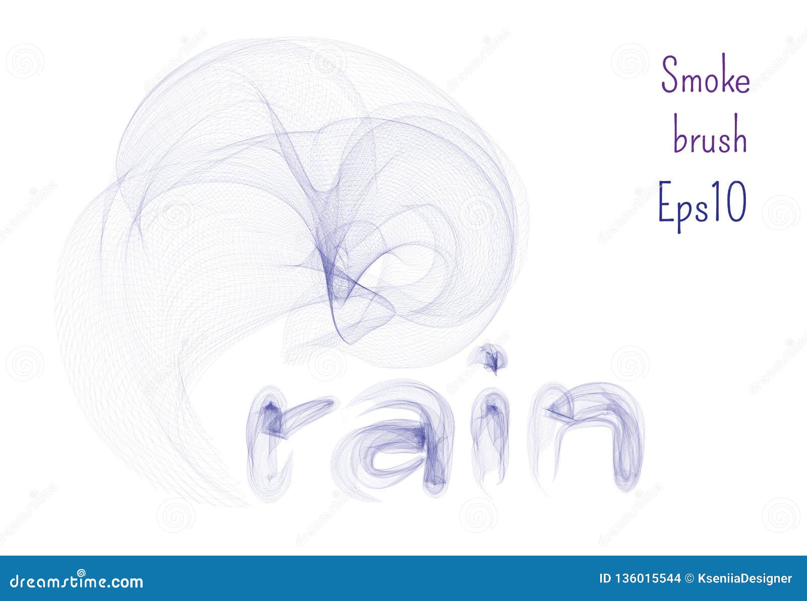 Vector Smoke Brush. Vector Isolated Image of Smoke Stock Vector ...