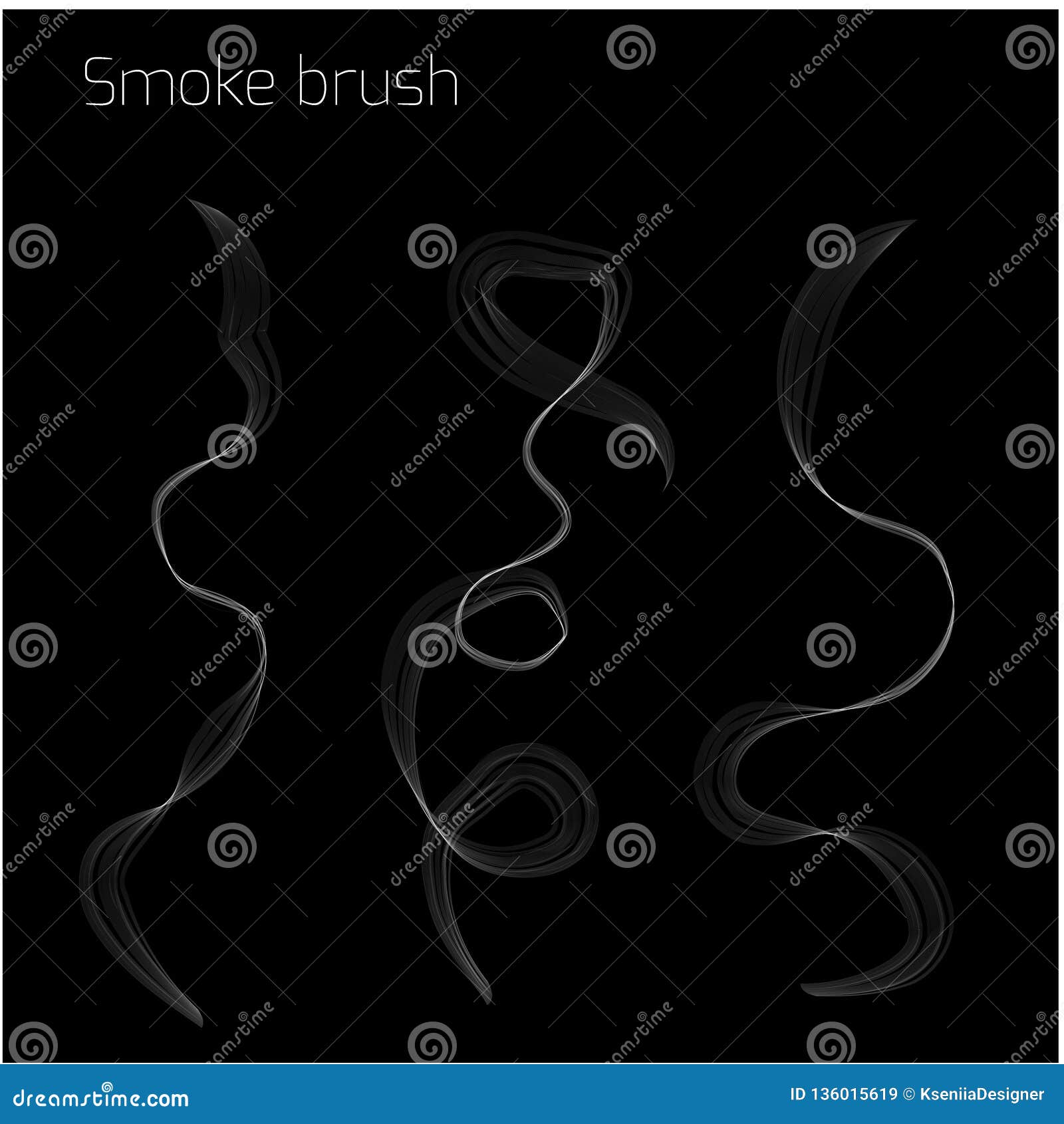 Vector Smoke Brush. Vector Isolated Image of Smoke Stock Vector ...