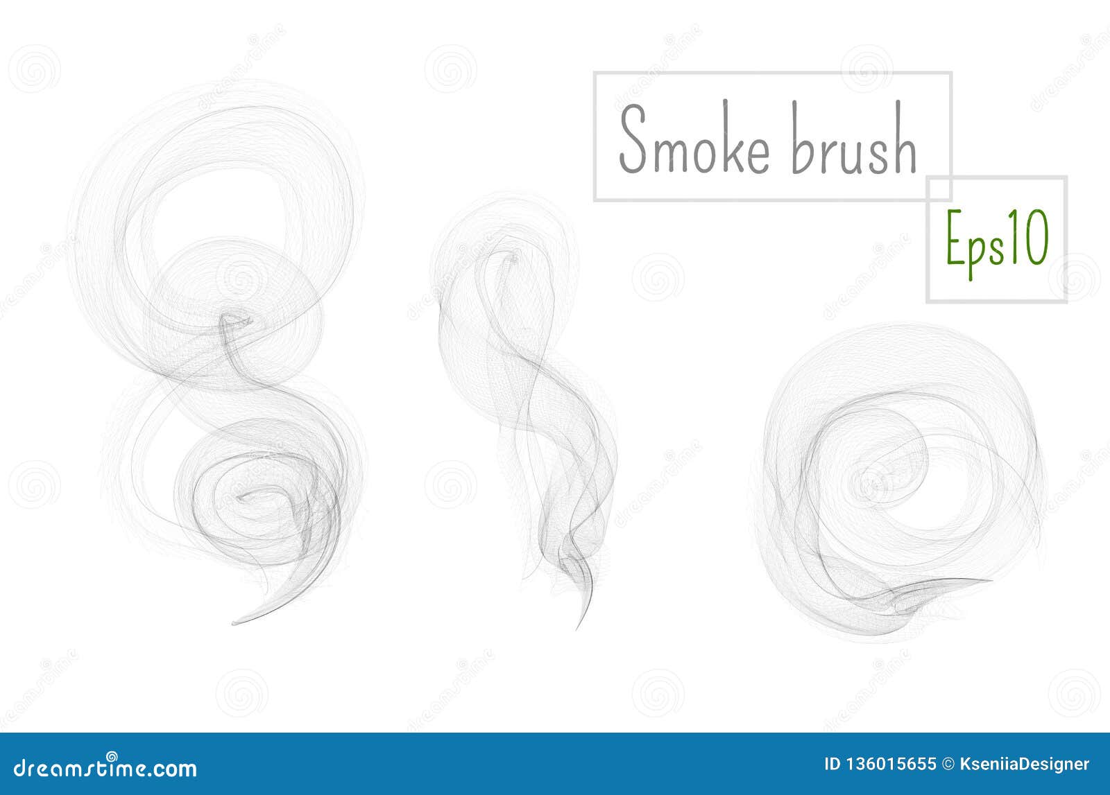 Vector Smoke Brush. Vector Isolated Image of Smoke Stock Vector ...