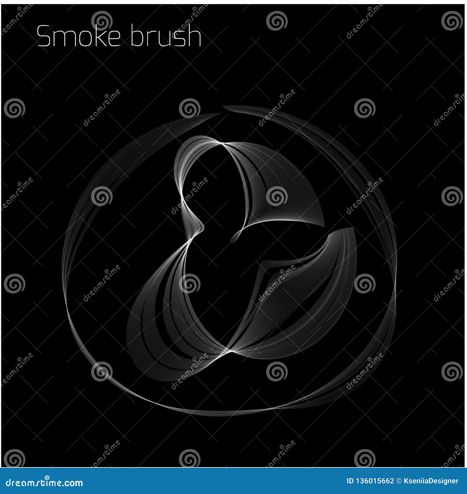 Vector Smoke Brush. Vector Isolated Image of Smoke Stock Vector ...