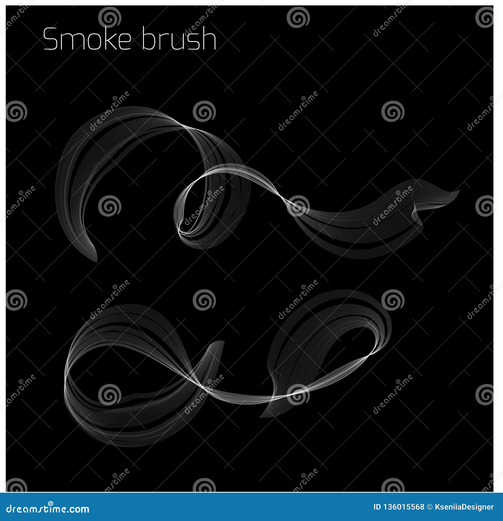 Vector Smoke Brush. Vector Isolated Image of Smoke Stock Vector ...