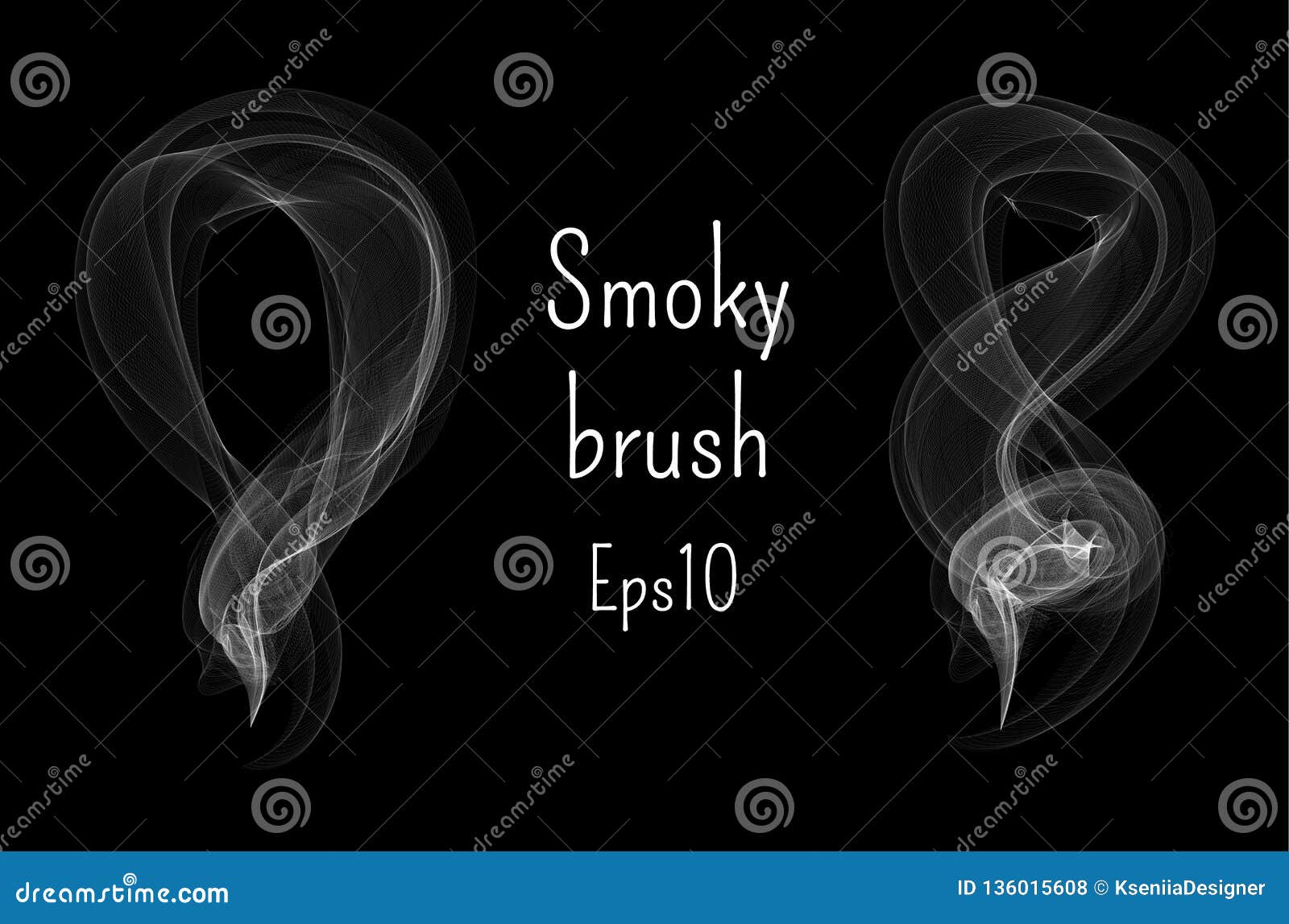 Vector Smoke Brush. Vector Isolated Image of Smoke Stock Vector ...