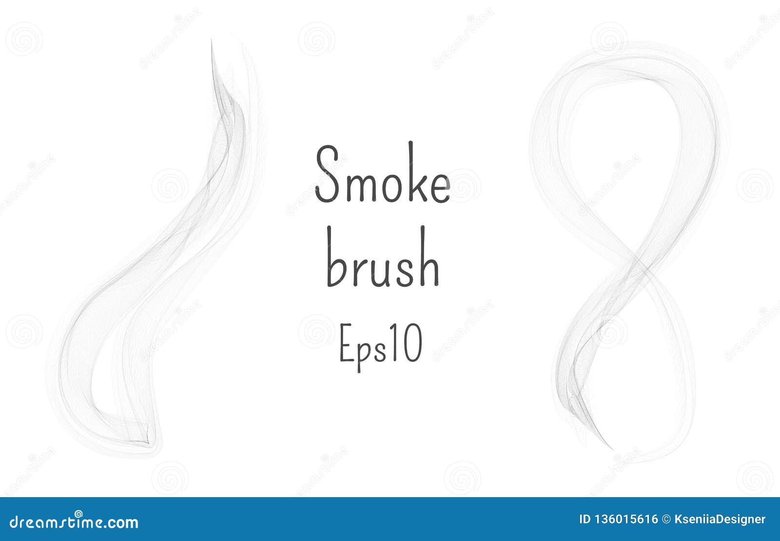Vector Smoke Brush. Vector Isolated Image of Smoke Stock Vector ...