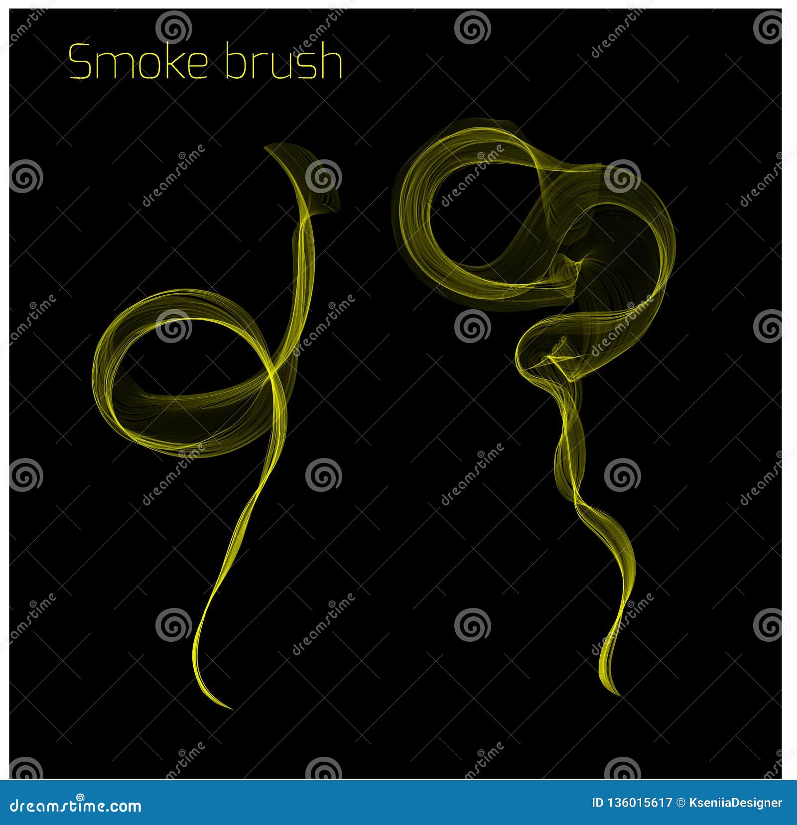 Vector Smoke Brush. Vector Isolated Image of Smoke Stock Vector ...