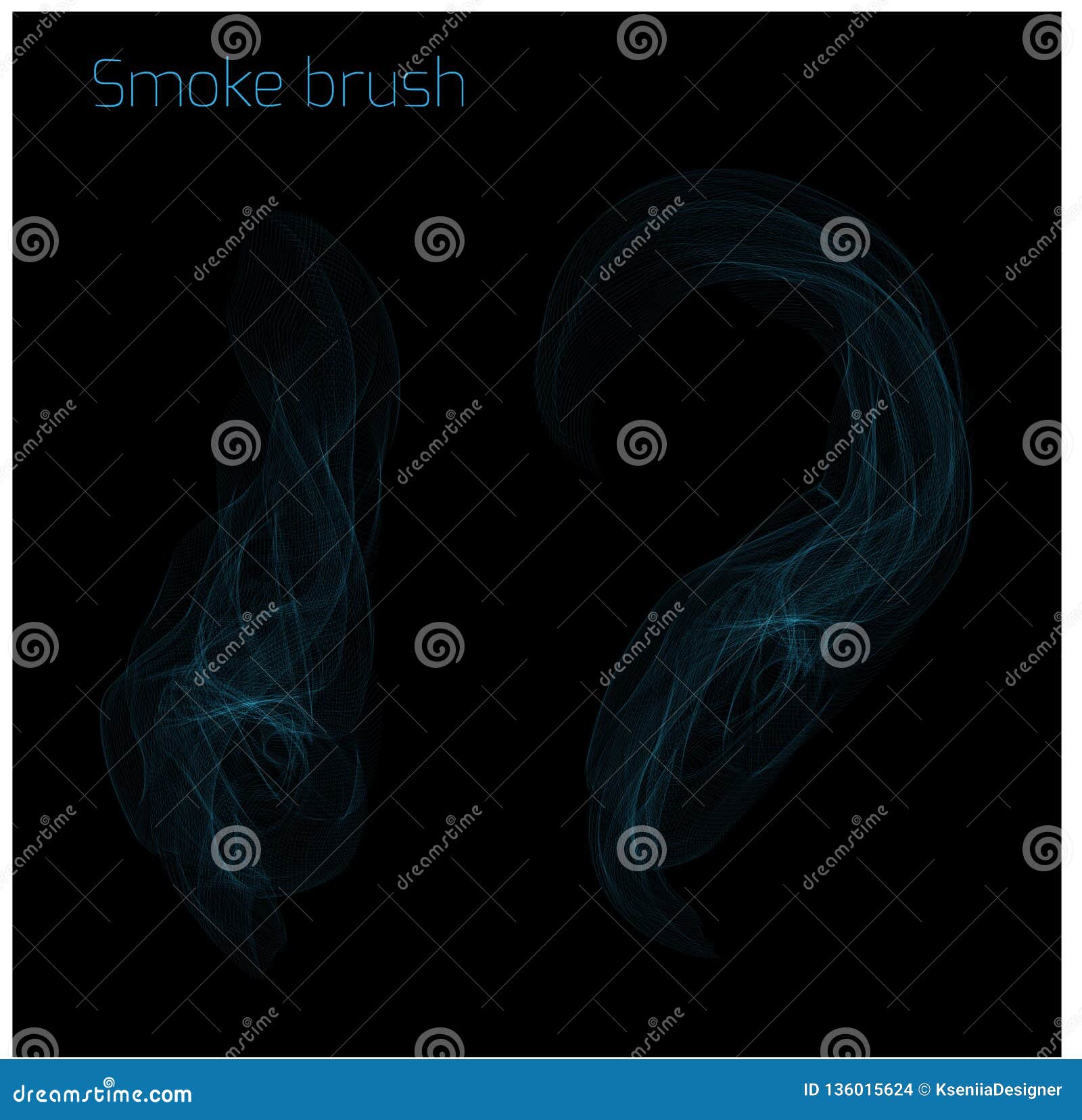Vector Smoke Brush. Vector Isolated Image of Smoke Stock Vector ...
