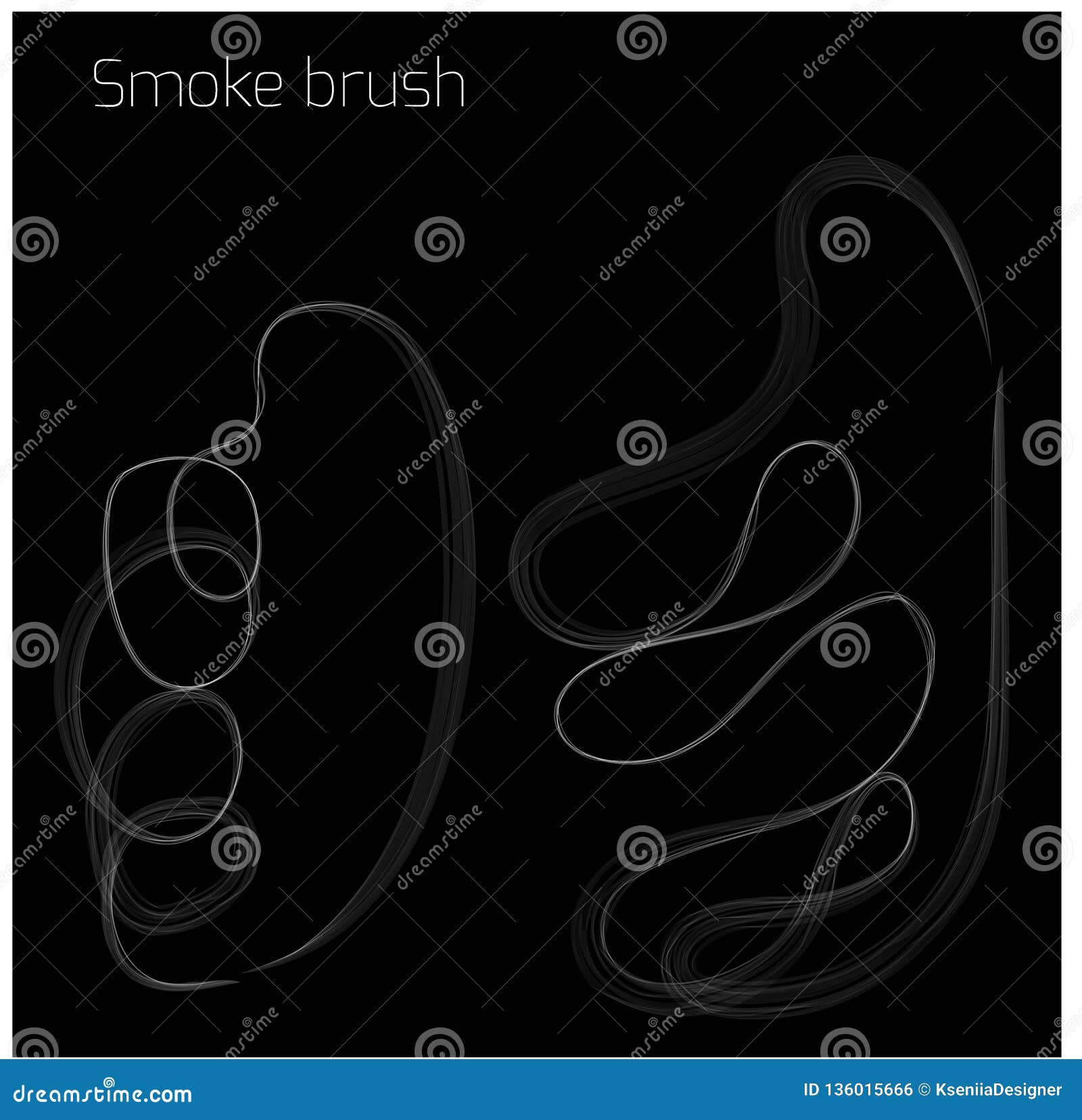 Vector Smoke Brush. Vector Isolated Image of Smoke Stock Vector ...