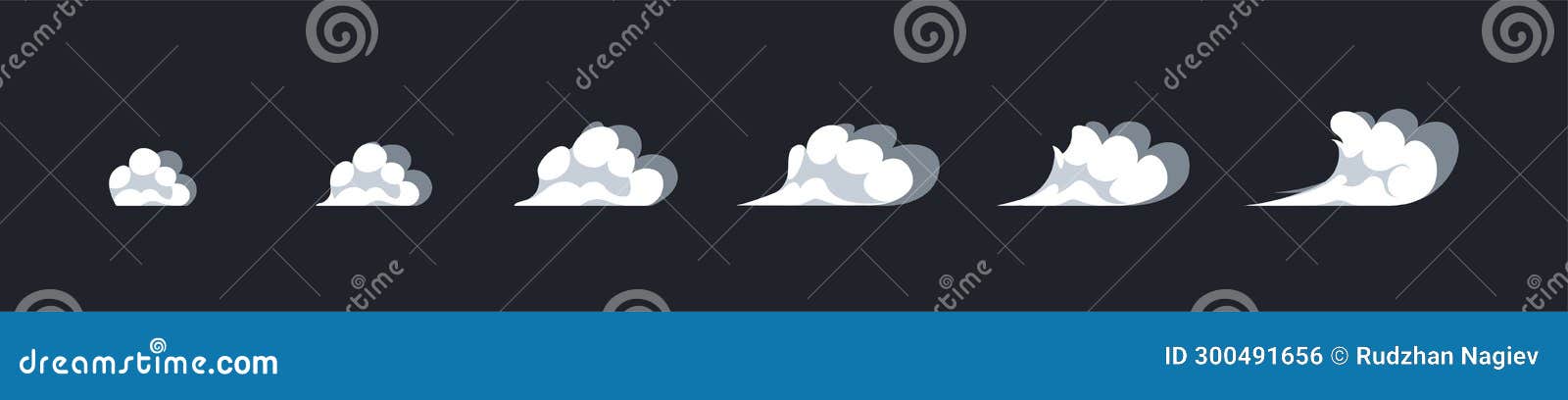 Vector Smoke Burst Explosion Animation Stock Illustration ...