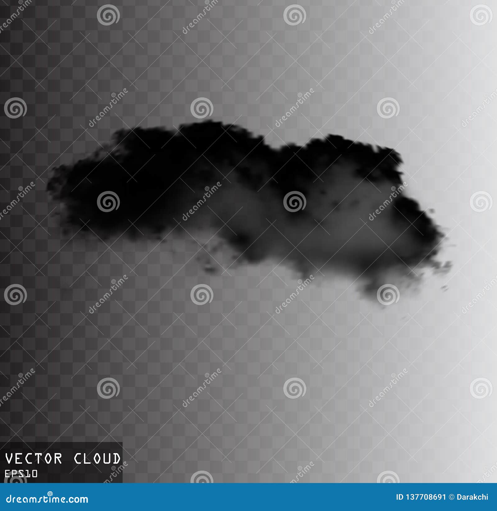 Vector Smoke Cloud Illustration, Vector Cloud Shape Stock Vector ...
