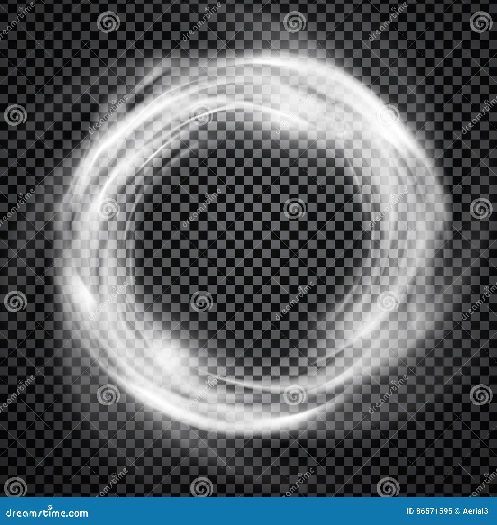 Vector Smoke Ring Light Effect with Trasparency Stock Vector ...
