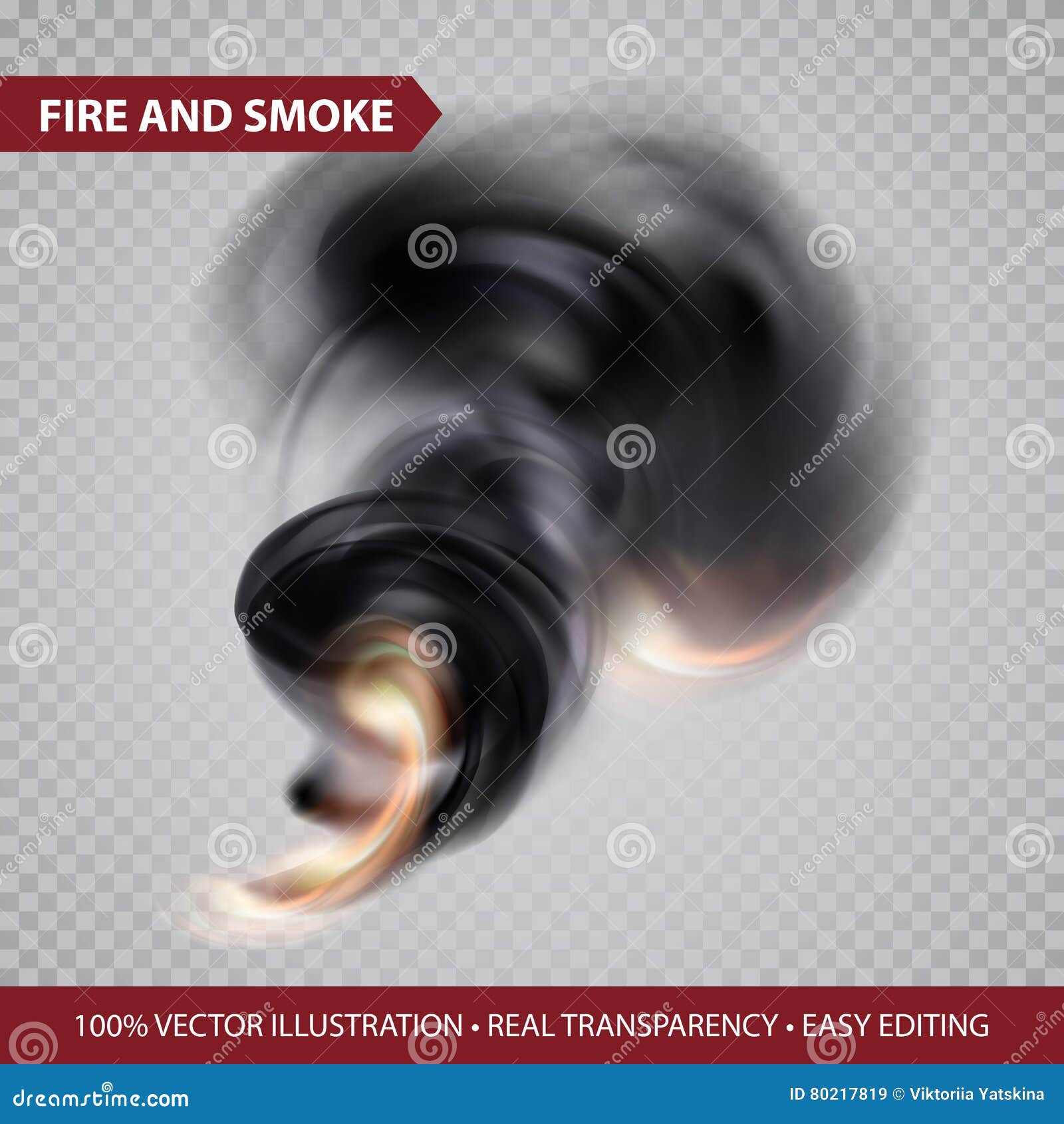 Vector Smoke Ring. Abstract Realistic Circle Smoke Texture. Template ...