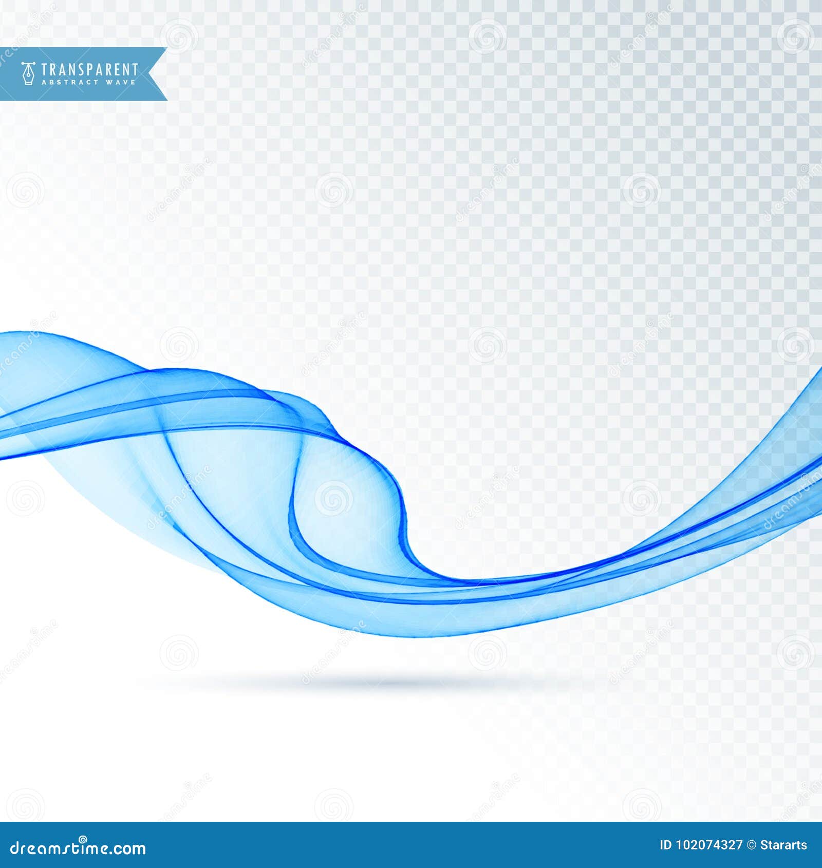 Vector Smooth Blue Wave Background Stock Vector - Illustration of twirl ...