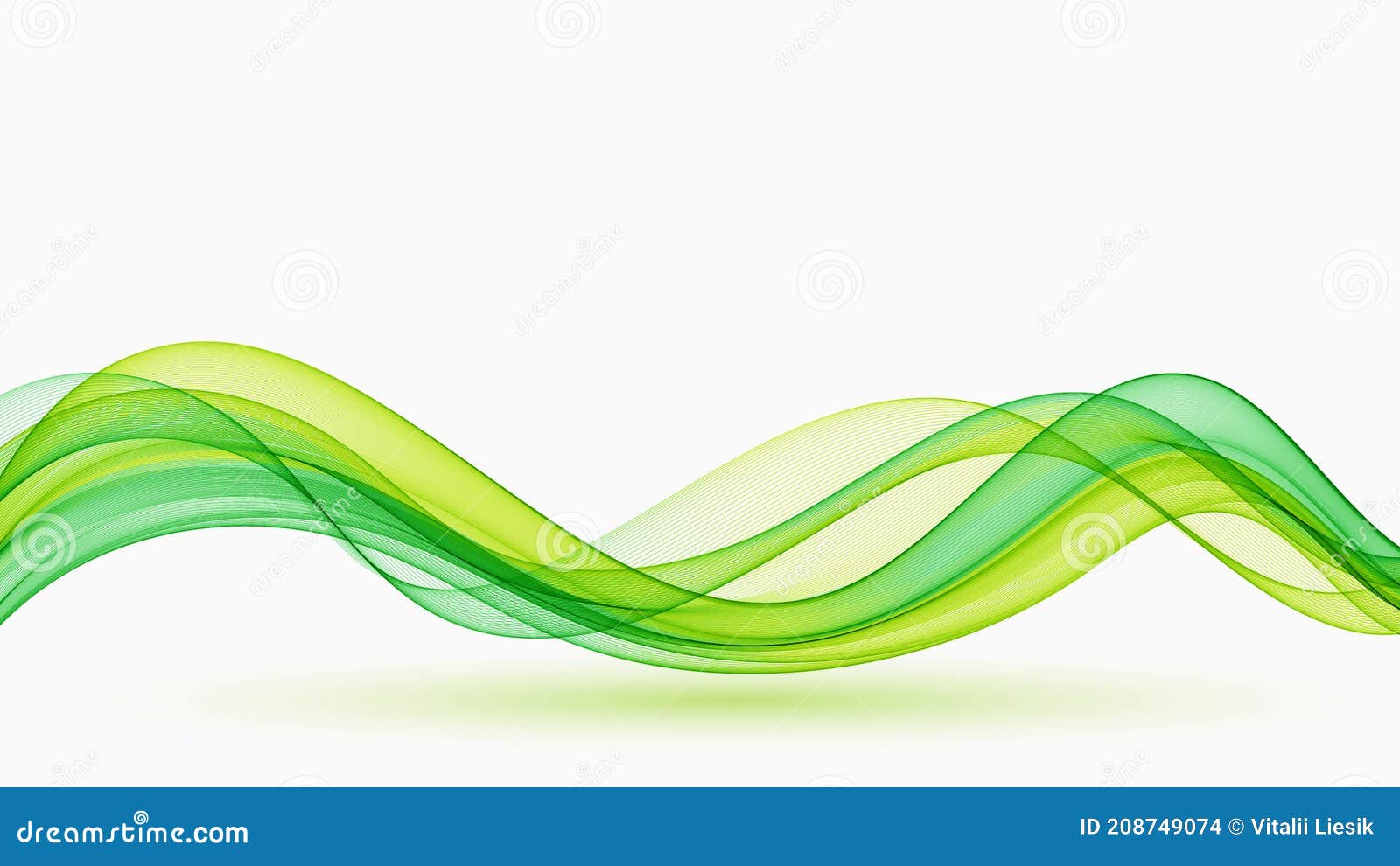 Vector Smooth Green Wave Background Wave Flow Background Stock Vector ...