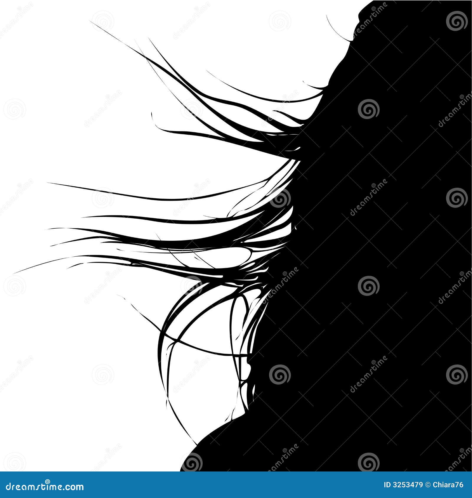 Vector smooth hair stock vector. Illustration of girl - 3253479