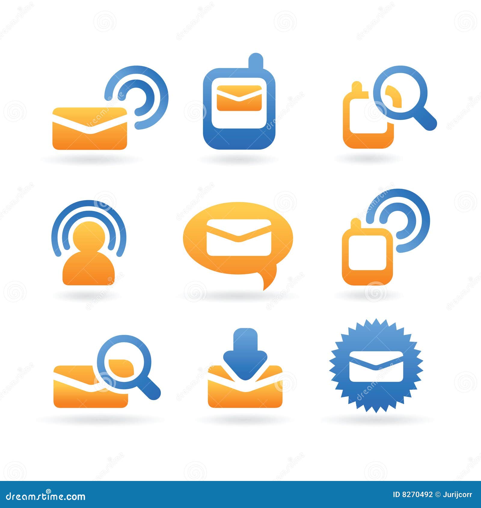 Vector sms mail icons stock illustration. Illustration of badge - 8270492