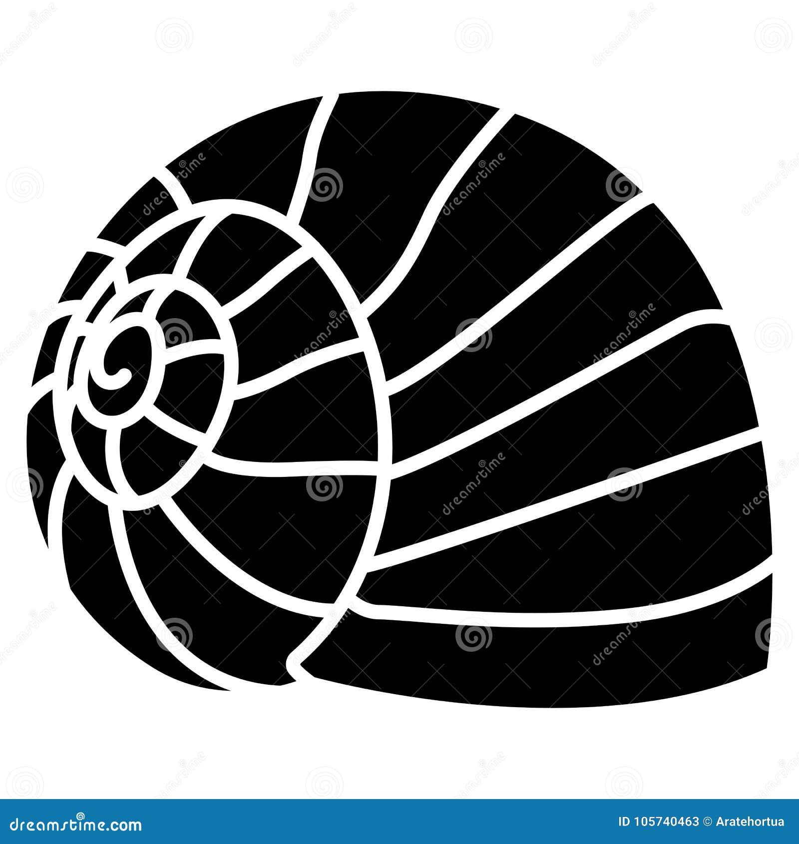Snail Shell Isolated on White Background Stock Illustration ...