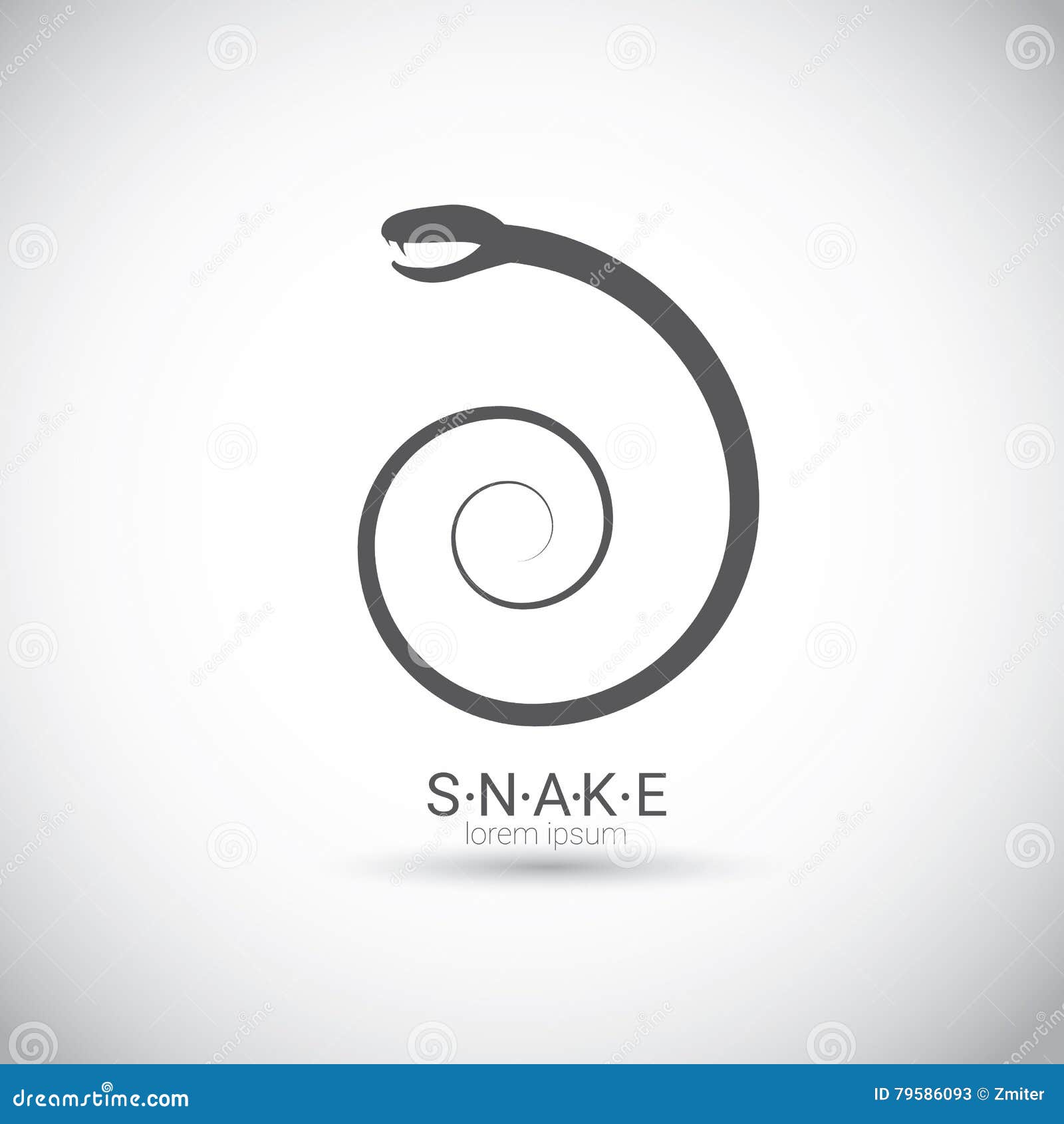 Vector Snake Simple Black Logo Design Element. Stock Vector ...