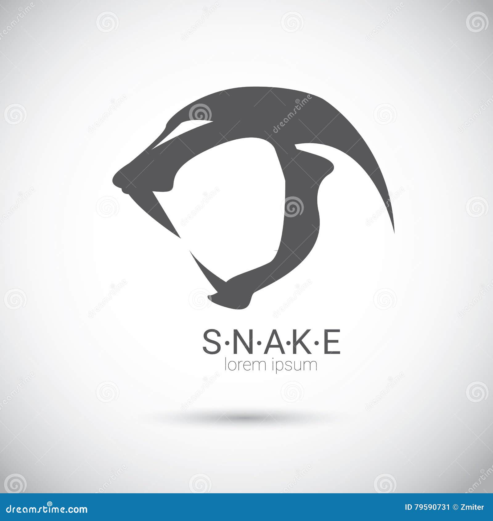 Vector Snake Simple Black Logo Design Element. Stock Vector ...
