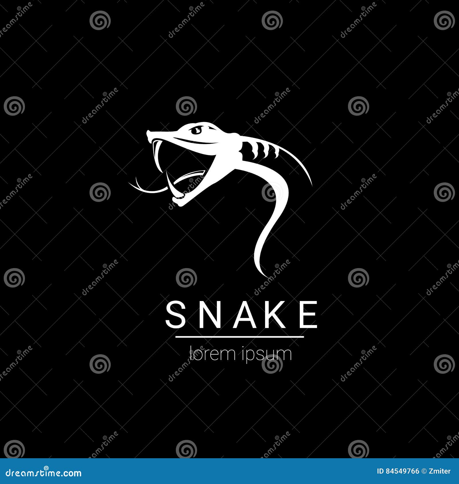 Vector Snake Simple Logo Design Element. Stock Vector - Illustration of ...