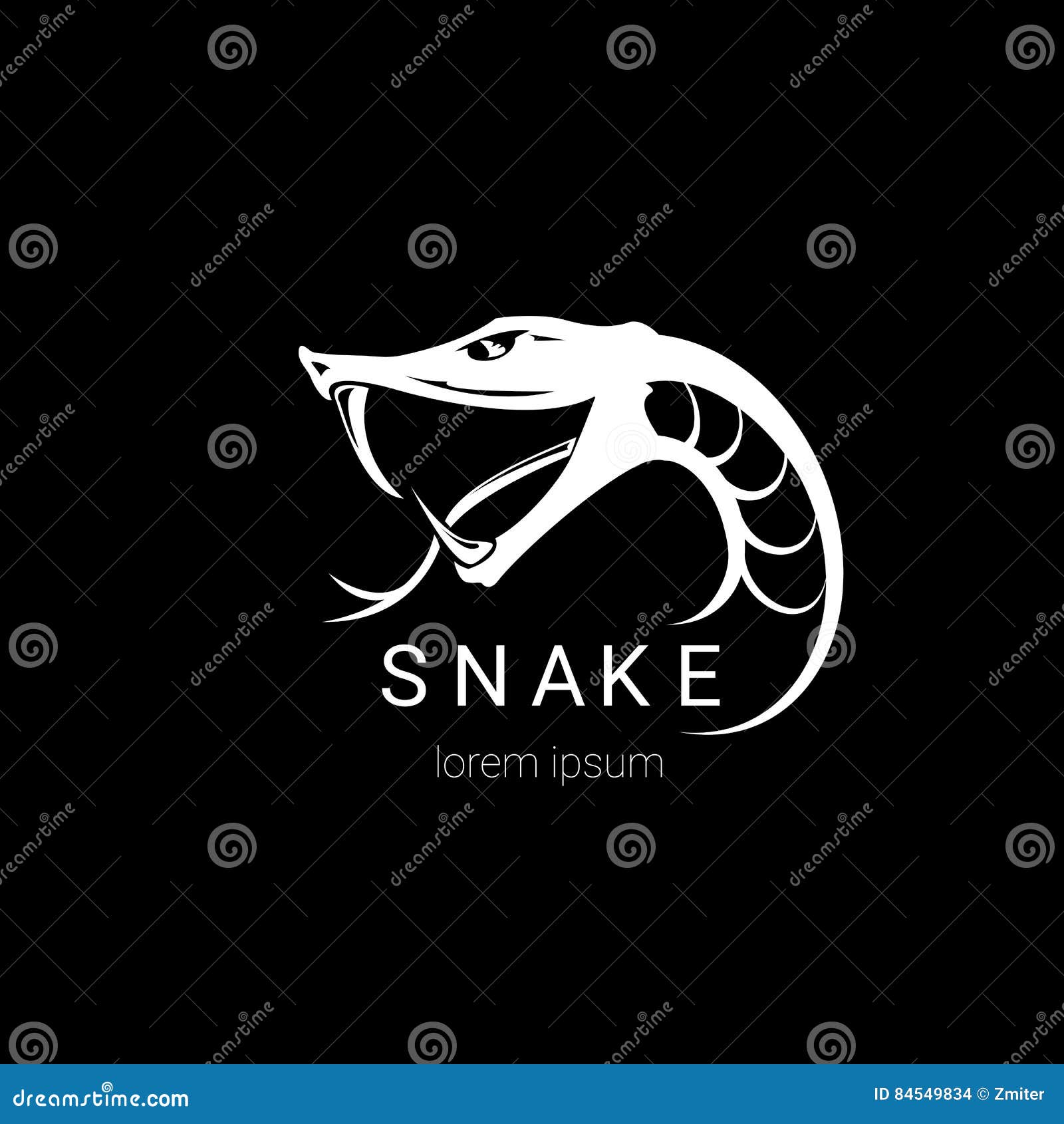 Vector Snake Simple Logo Design Element. Stock Vector - Illustration of ...