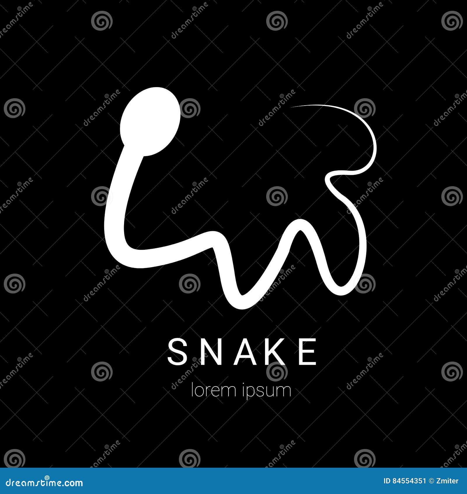 Vector Snake Simple Logo Design Element. Stock Vector - Illustration of ...