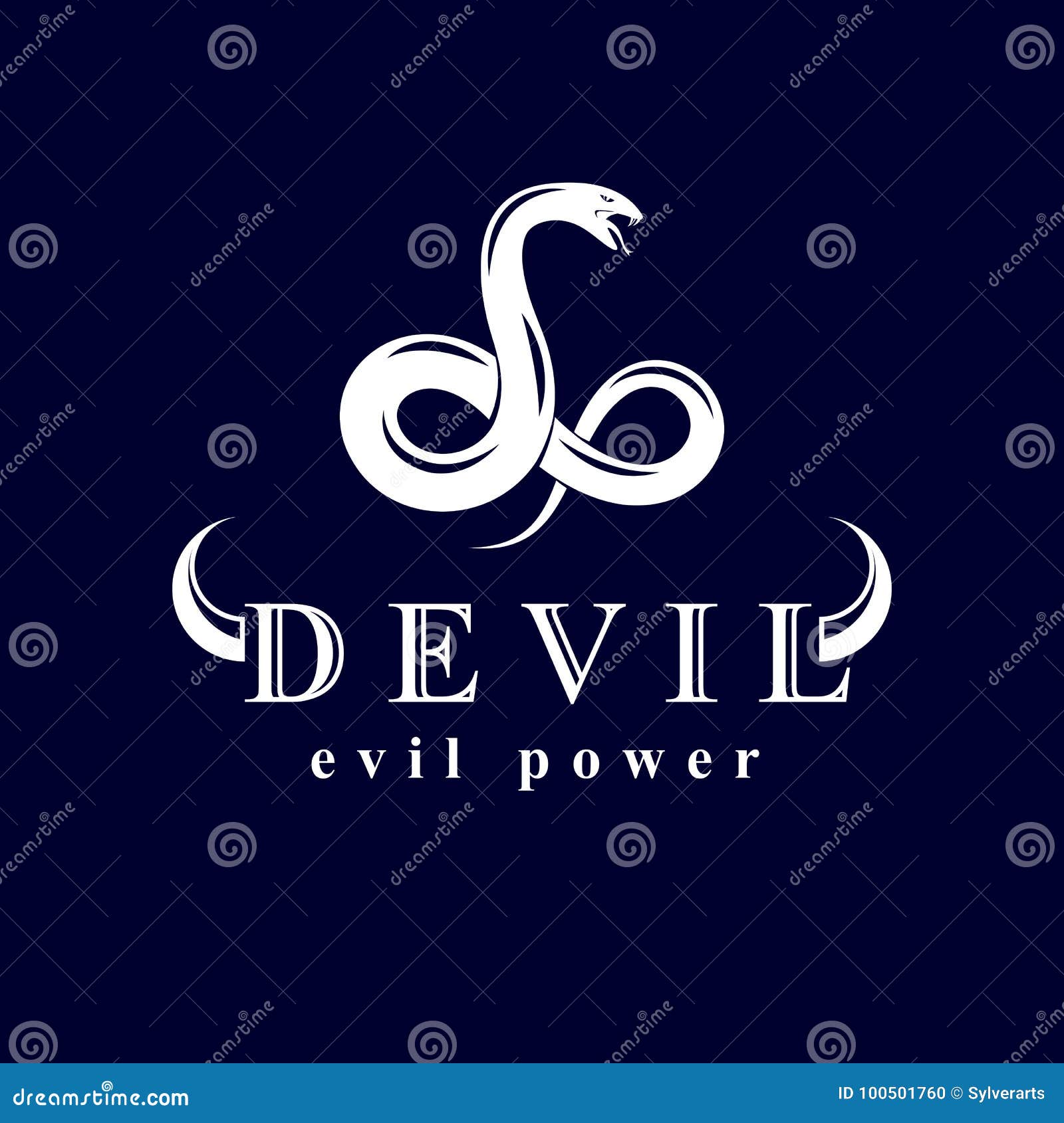 Vector Snake Symbol Created in the Shape of Limitless. Evil Spirit ...