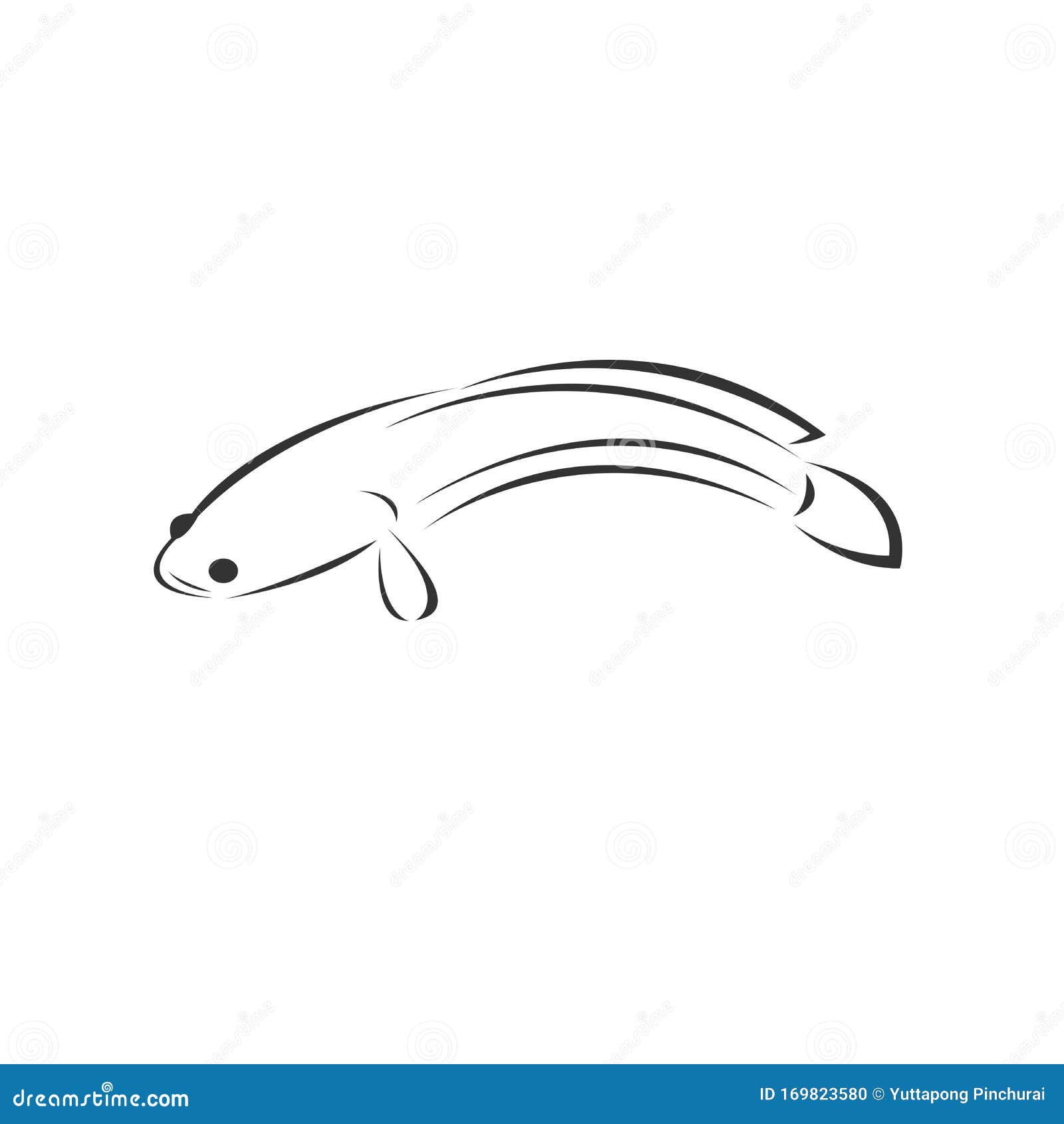 Vector Snakehead Fish Black. Illustration. Logo. Icon. Symbol Stock ...