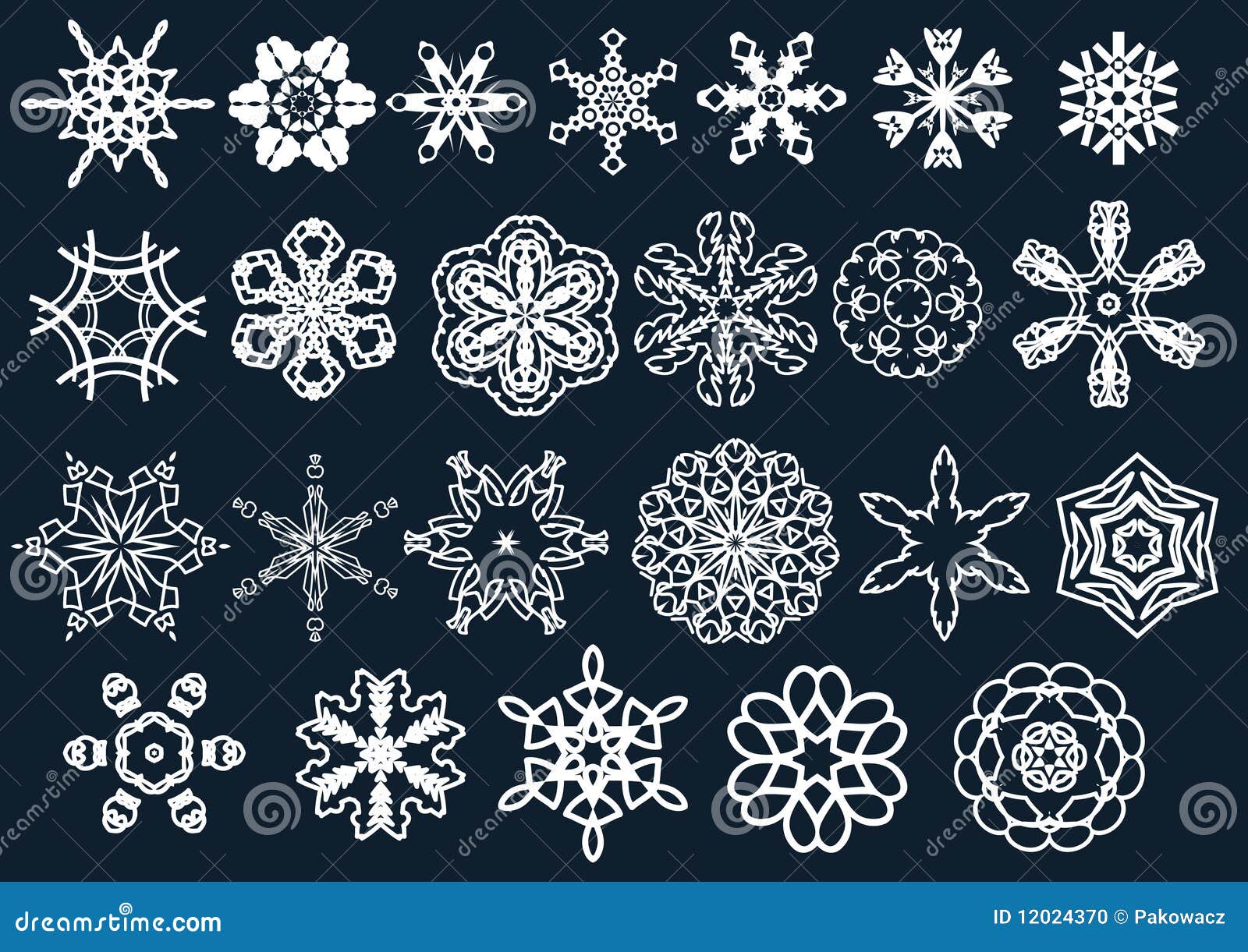 Vector Snow Flakes and Stars Stock Vector - Illustration of frost ...