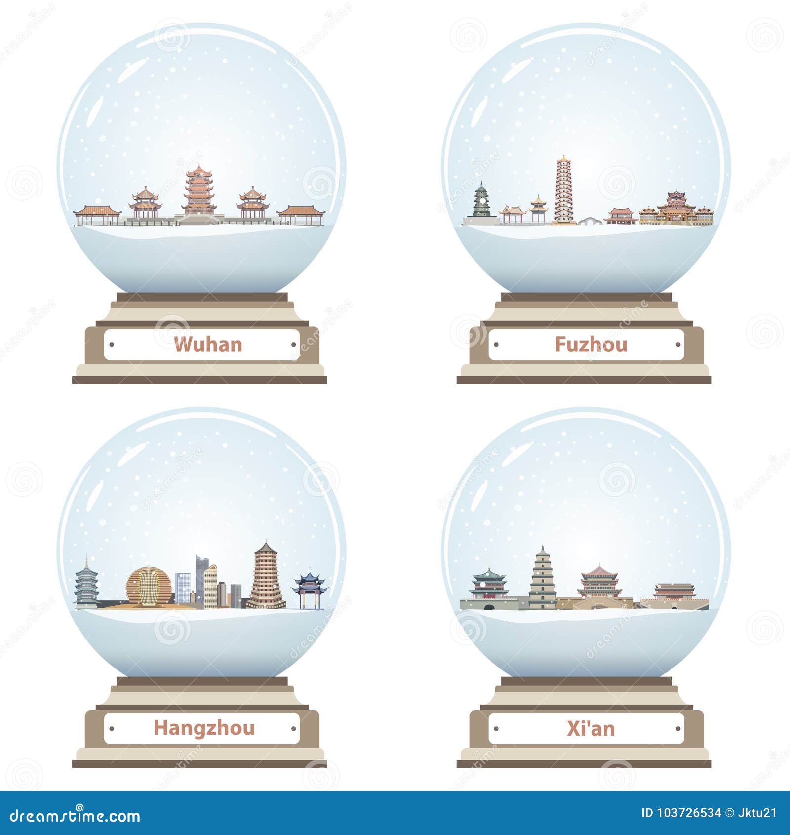 Chinese City Of Foshan In Chinese Characters Cartoon Vector ...