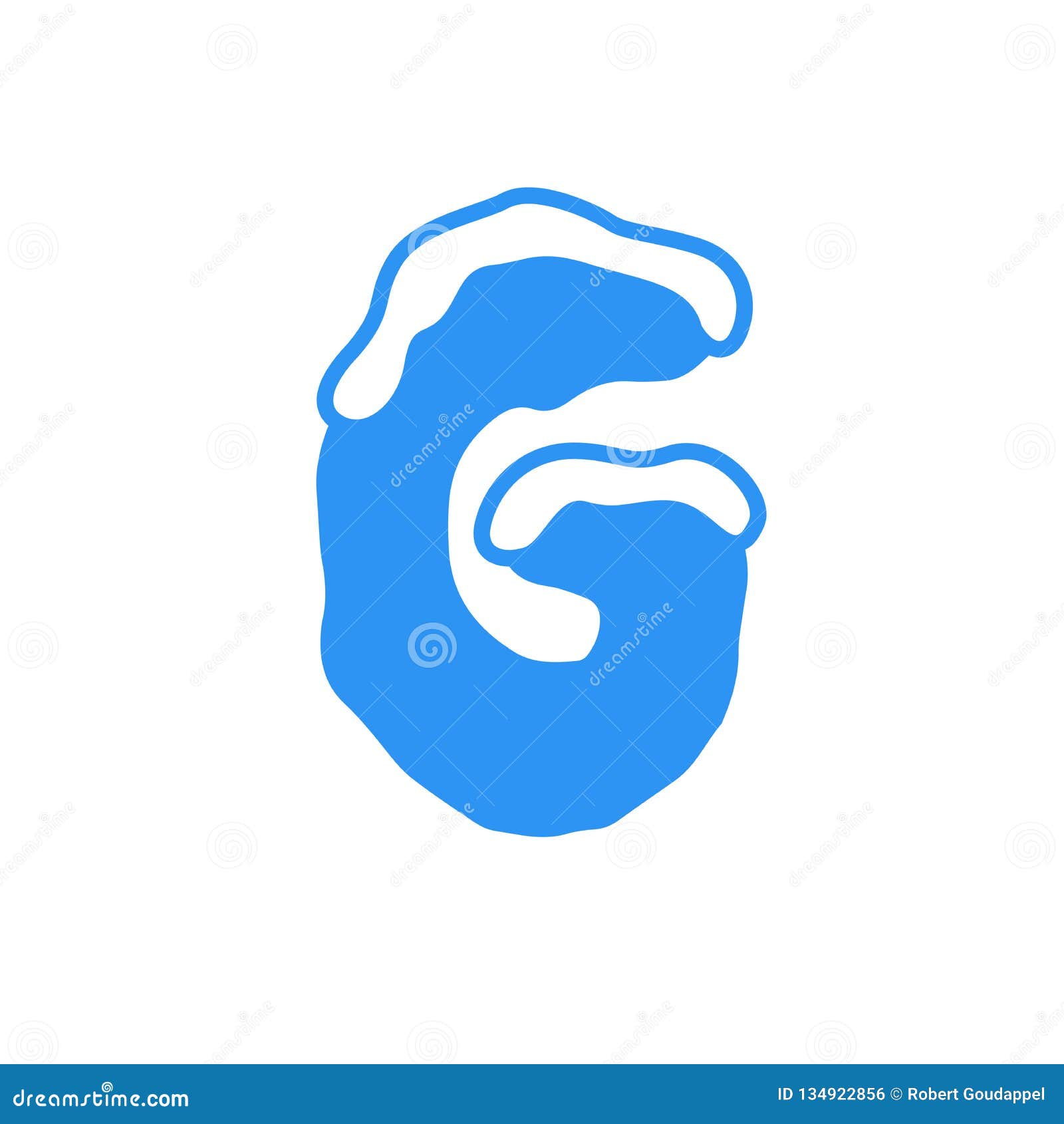 Vector Snow Letter Logo G stock vector. Illustration of seasonal ...