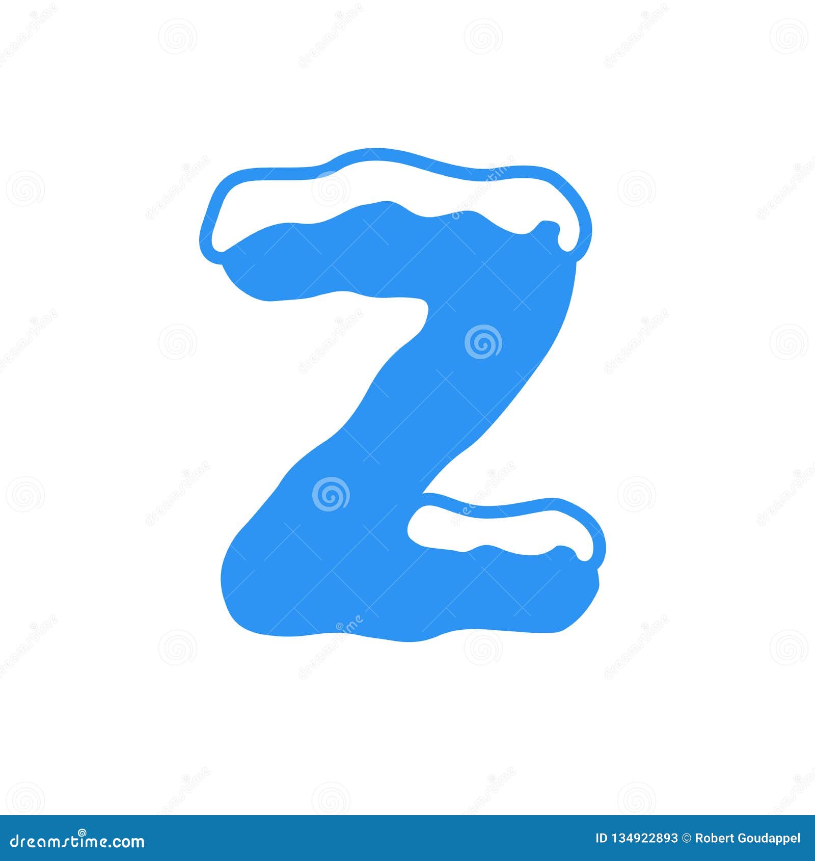 Vector Snow Letter Logo Z stock vector. Illustration of seasonal ...