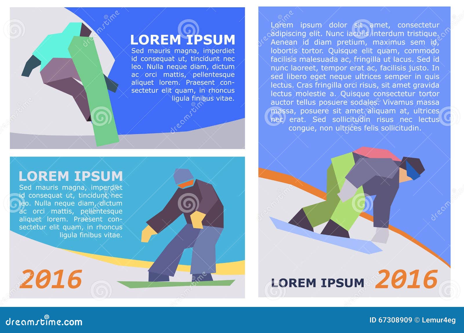 Vector Snowboard Flyer Template Stock Vector - Illustration of jump ...