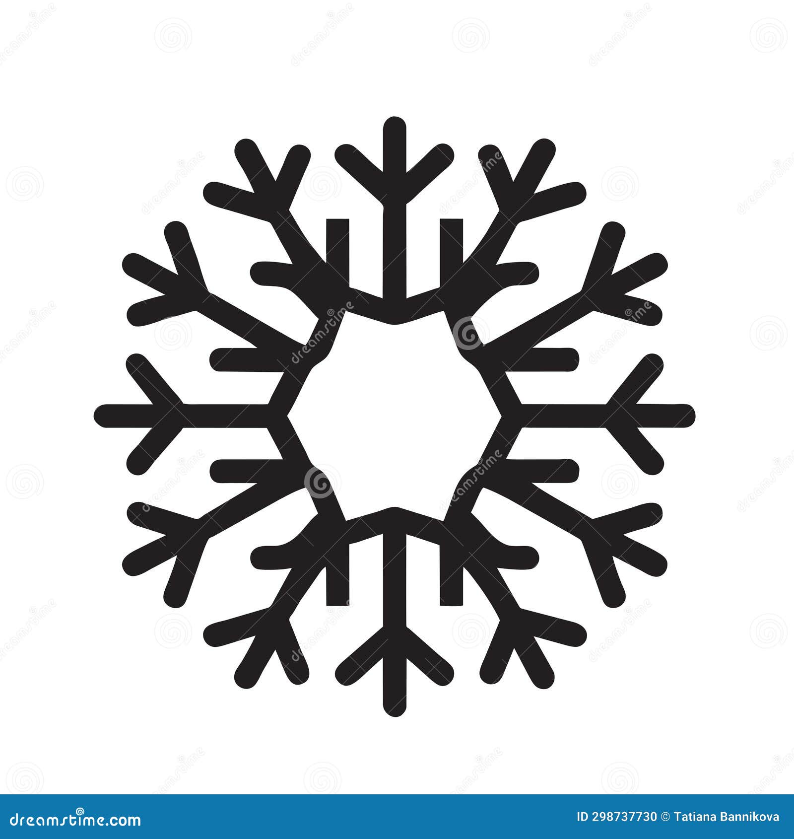 Vector Snowflake Icon. Pictogram Stock Vector - Illustration of year ...