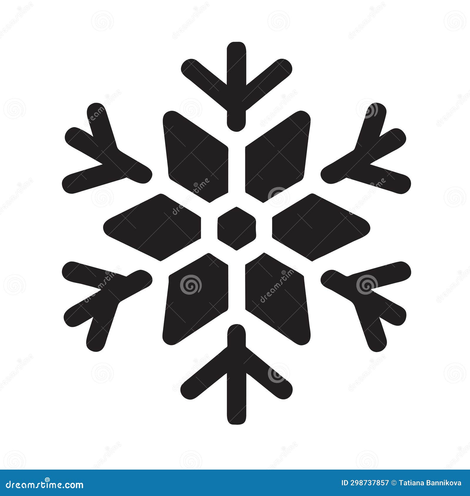Vector Snowflake Icon. Pictogram Stock Vector - Illustration of white ...