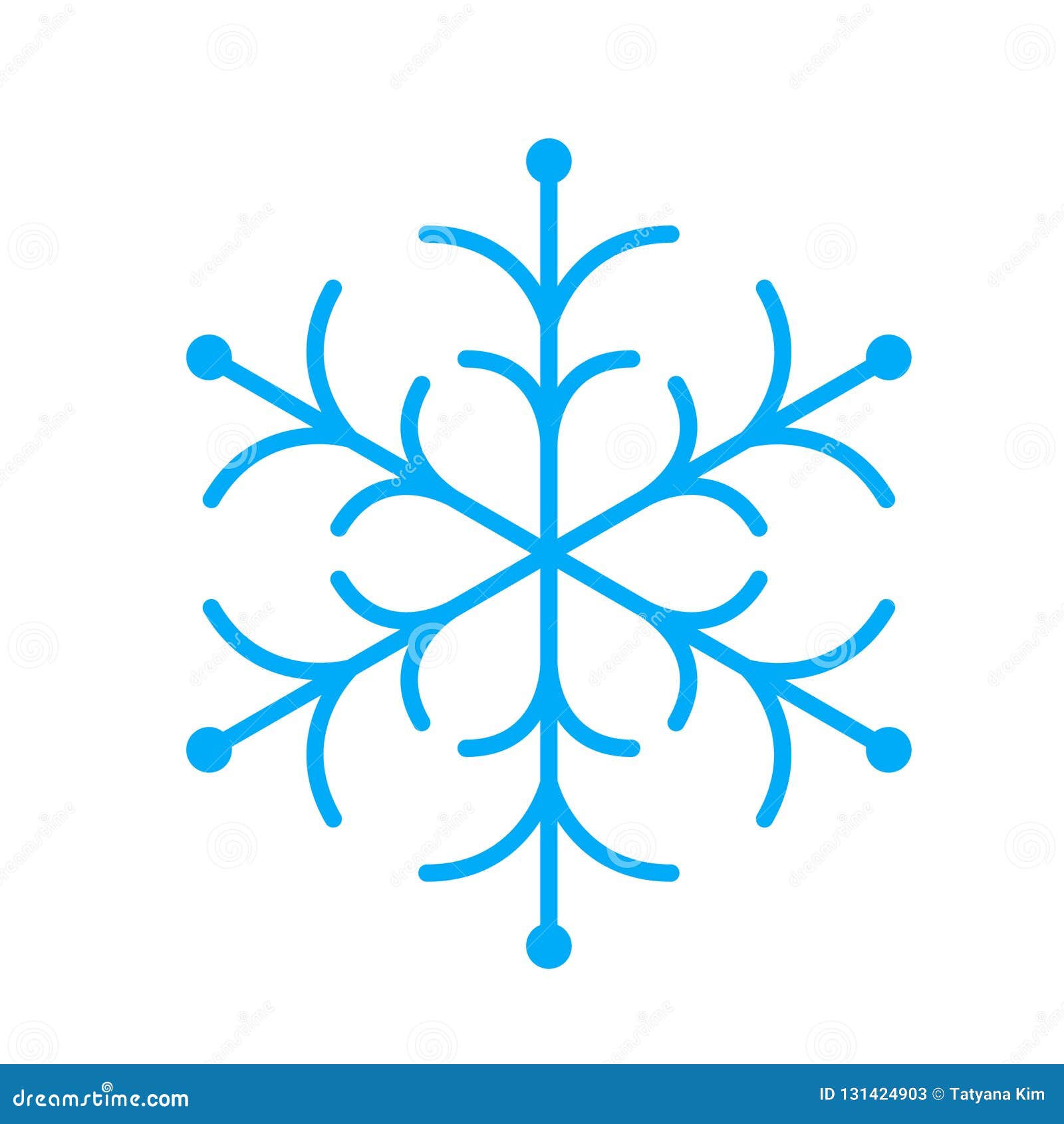 Vector Snowflake. Icon Snowflakes, Cold and Cooling. Symbol of Winter ...