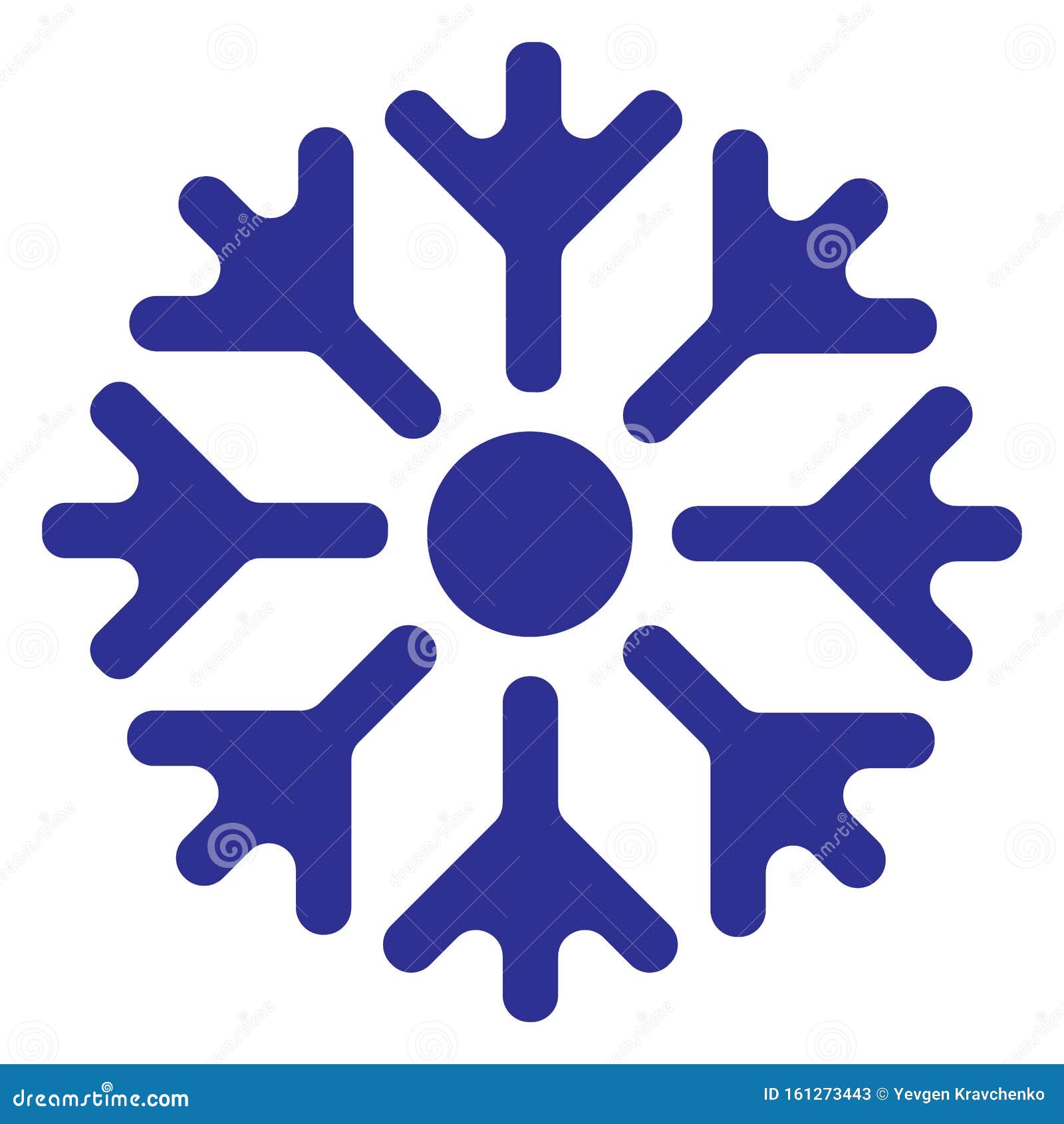 Vector Illustration of a Snowflake. Logo of Temperature. Weather ...