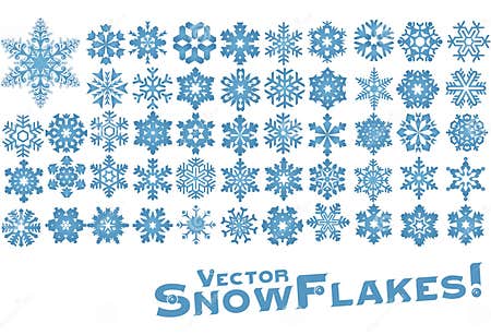 Vector snowflake shapes stock vector. Illustration of blue - 7277069