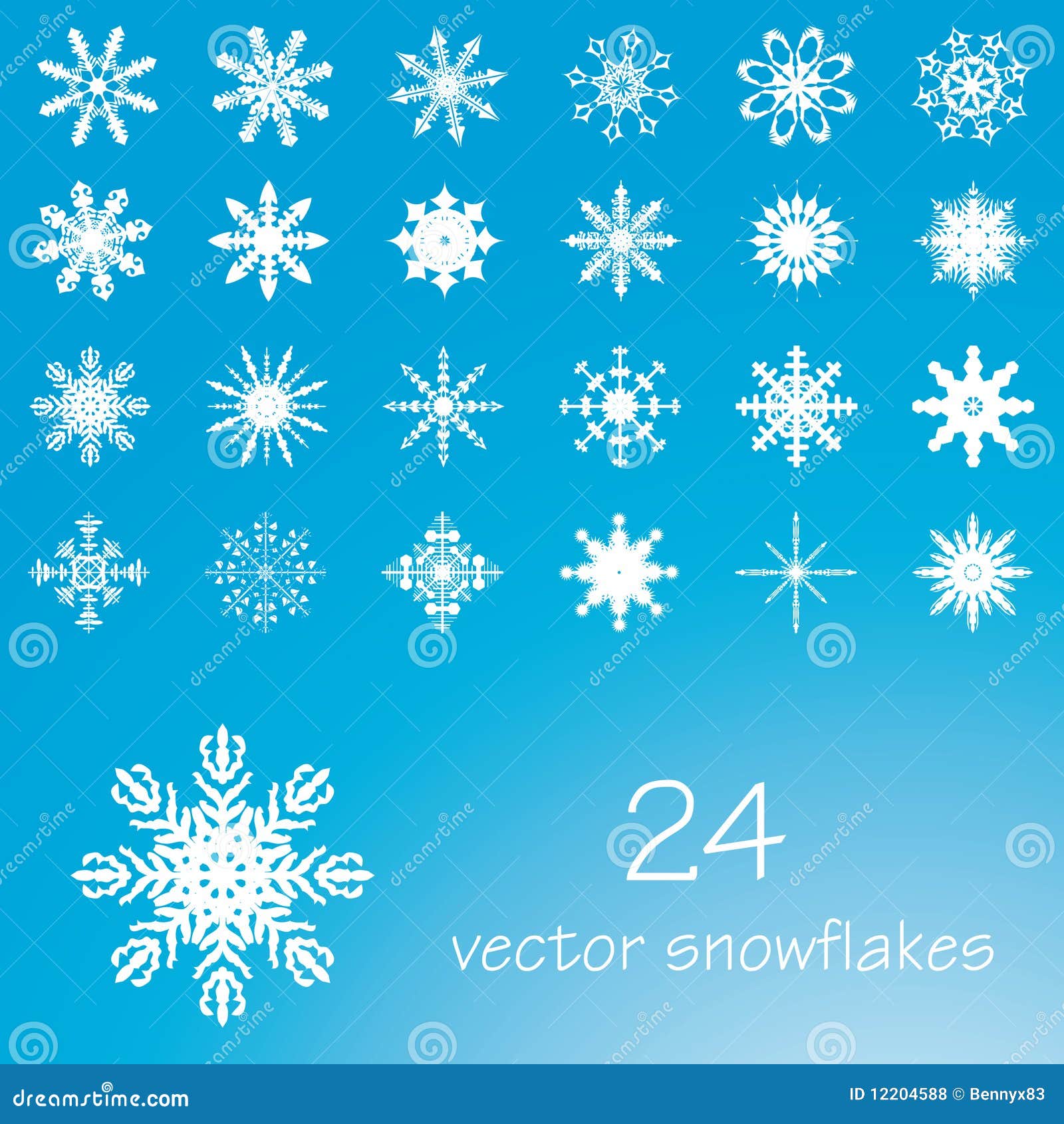 Vector Snowflakes stock vector. Illustration of january - 12204588