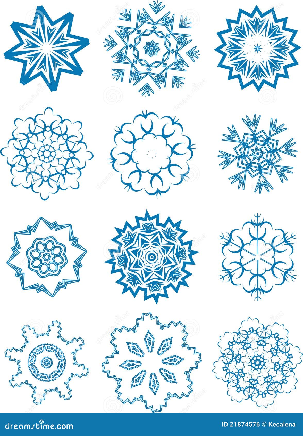 Vector snowflakes set stock vector. Illustration of illustrations ...
