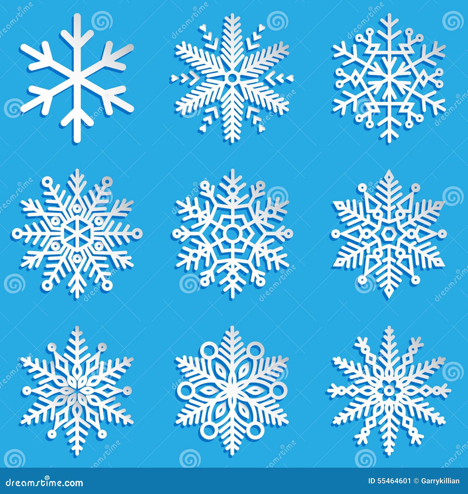 Vector Snowflakes Set. Elegant Snowflakes for Stock Vector ...