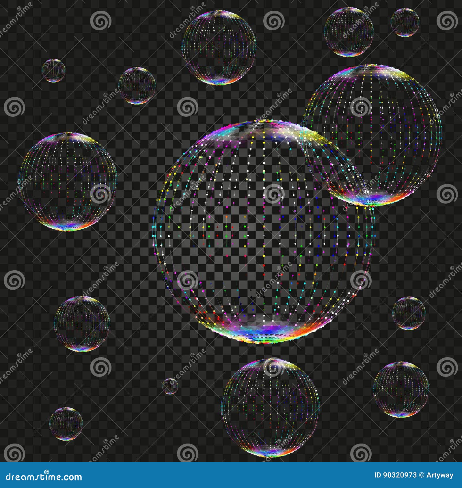 Vector Soap Bubbles Background. Condensate Vector Bubble ...