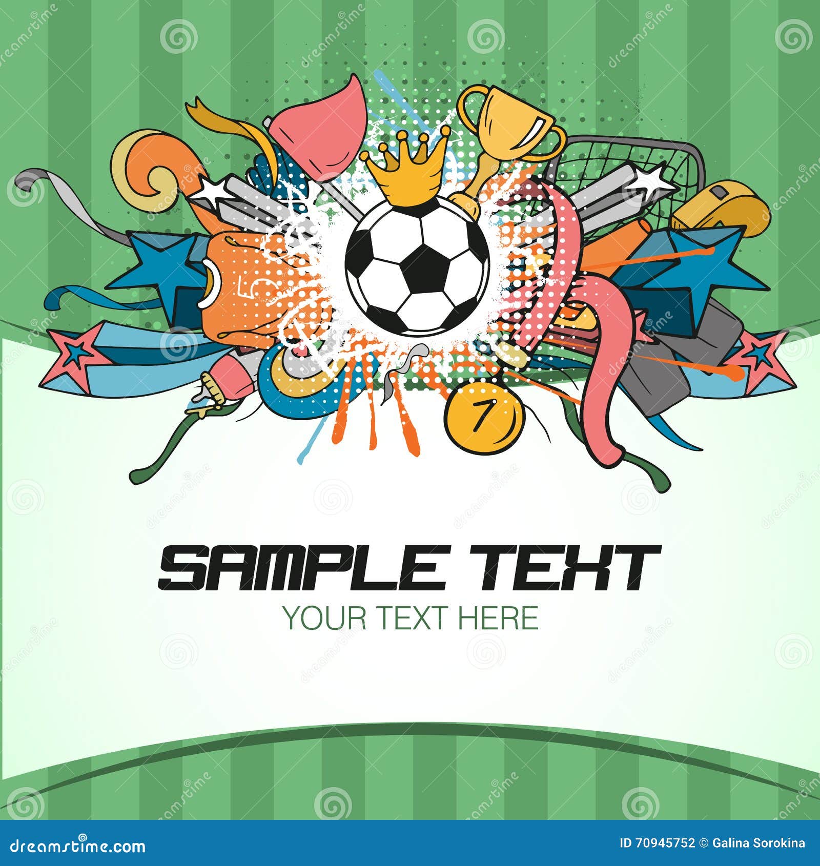 Soccer Banner And Infographics Cartoon Vector | CartoonDealer.com #87424933