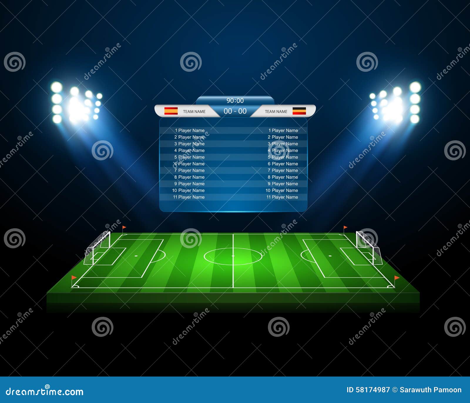 Soccer Scoreboard Vector