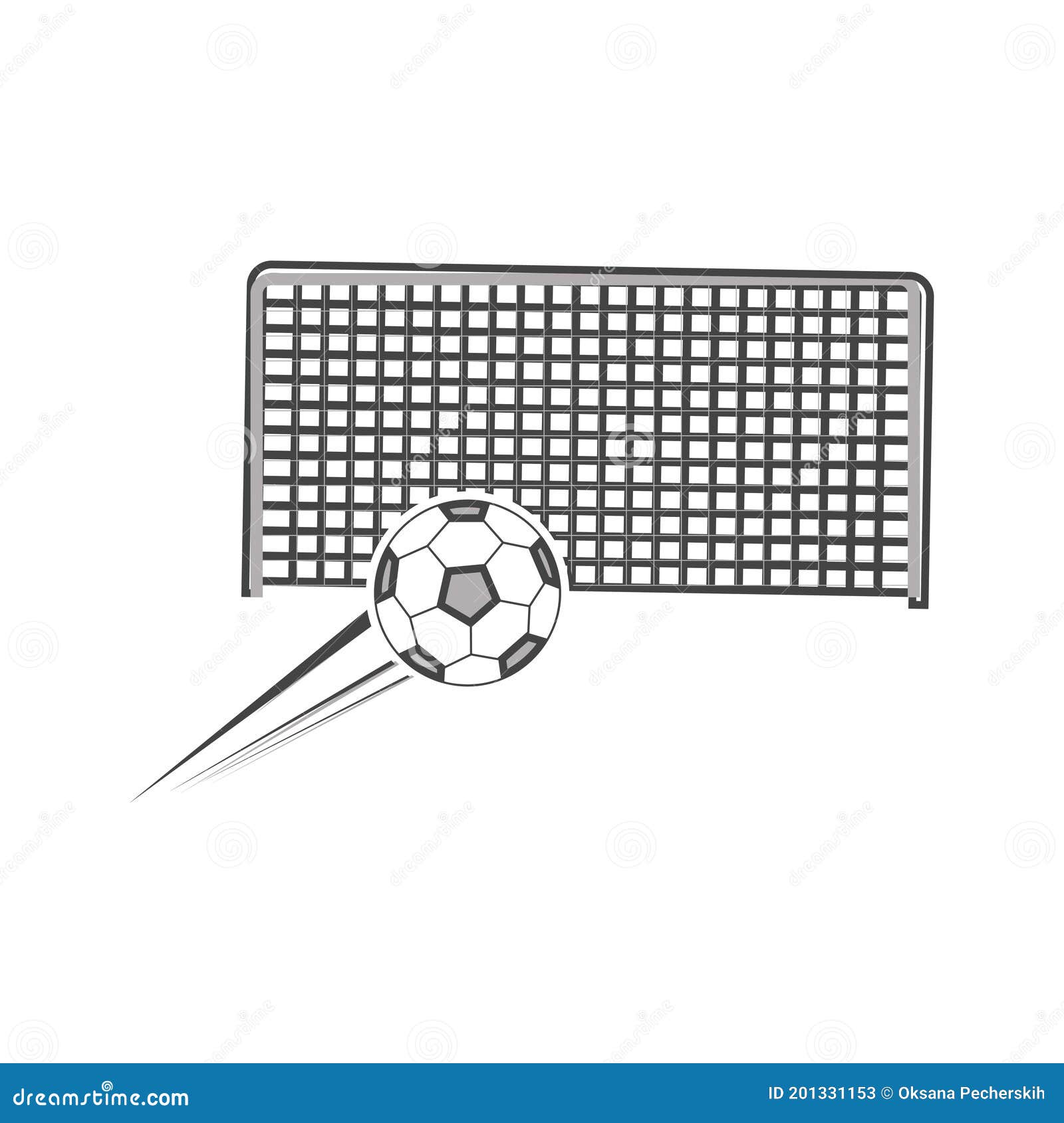 Vector Soccer Goal on White Isolated Background Stock Vector ...