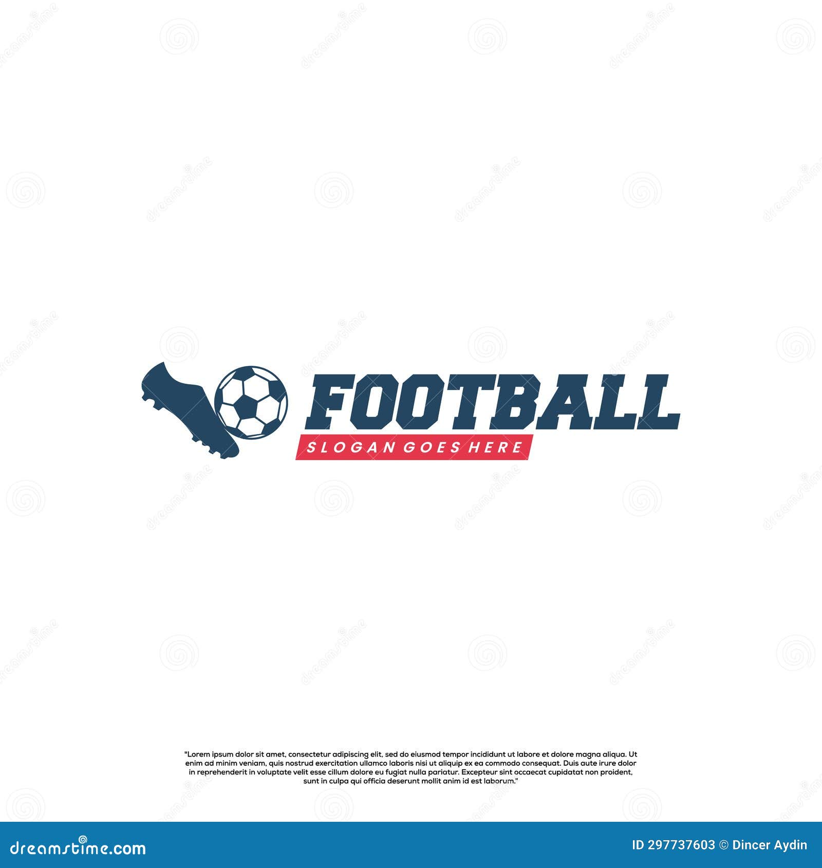 Vector Soccer Shoes Kick the Ball Logo Design on Isolated Background ...