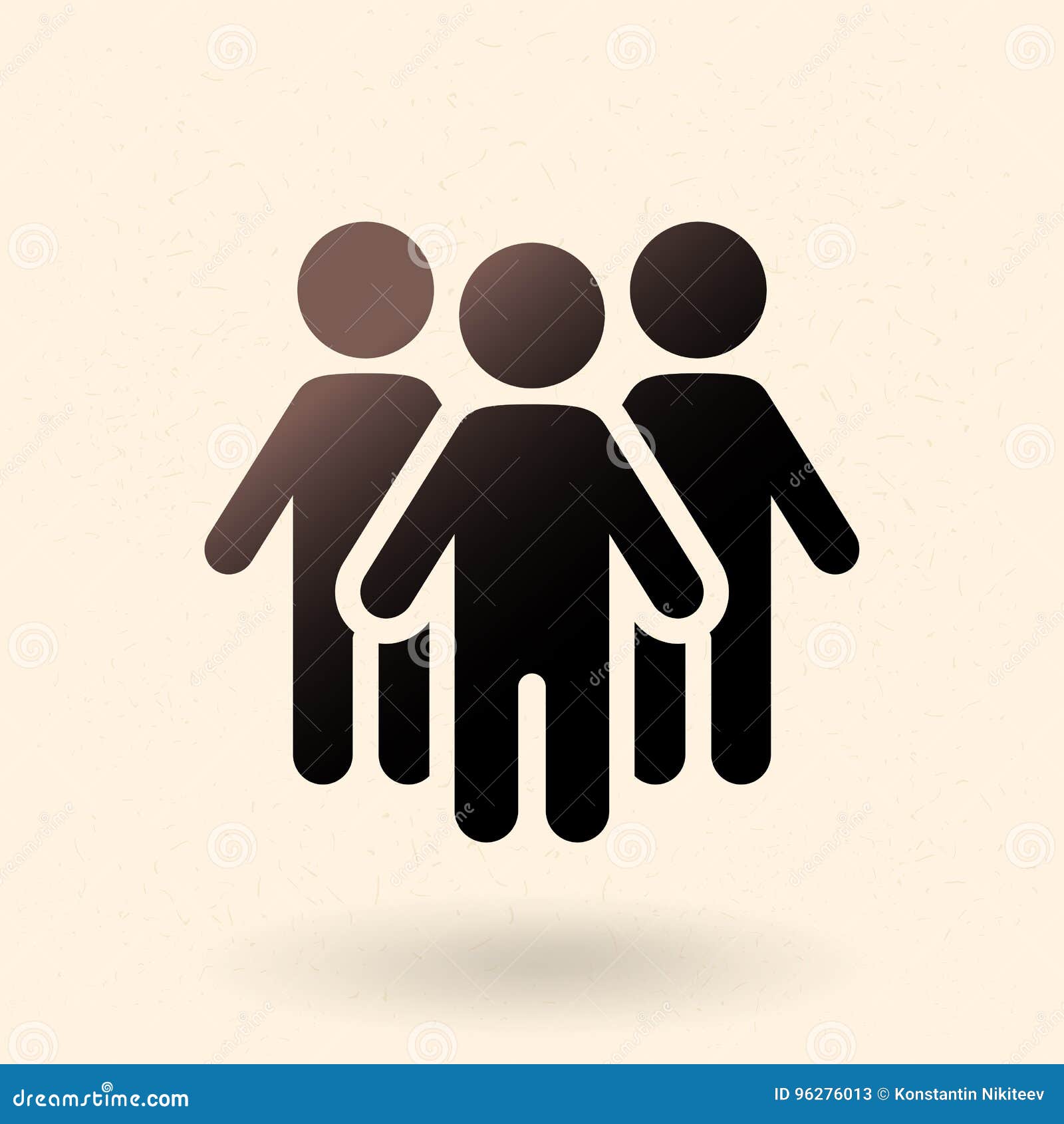 Vector Sociaal Pictogram - Groep Mensen Vector Illustratie ...