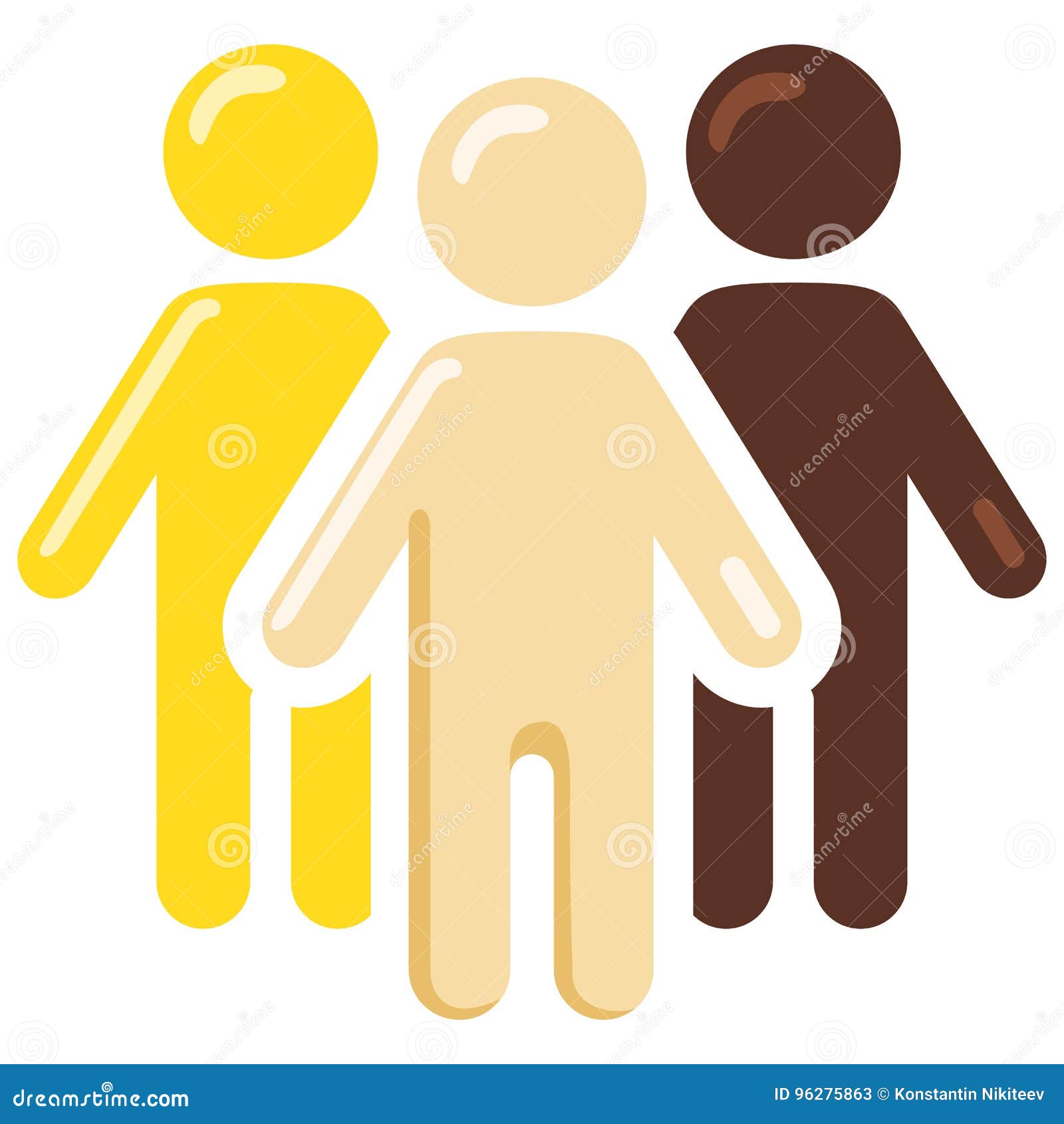 Vector Sociaal Pictogram - Groep Multinationale Mensen Vector ...