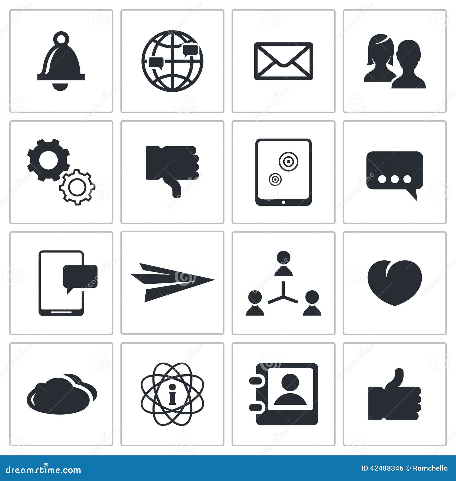 Vector social icons set stock illustration. Illustration of envelope ...