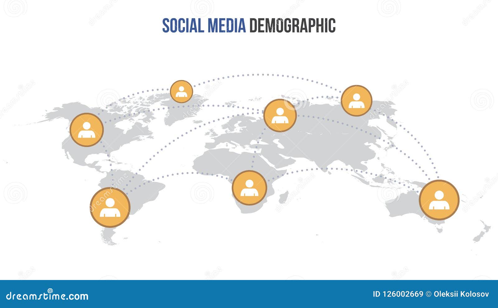Vector Social Media Infographic Map. Stock Vector - Illustration of ...